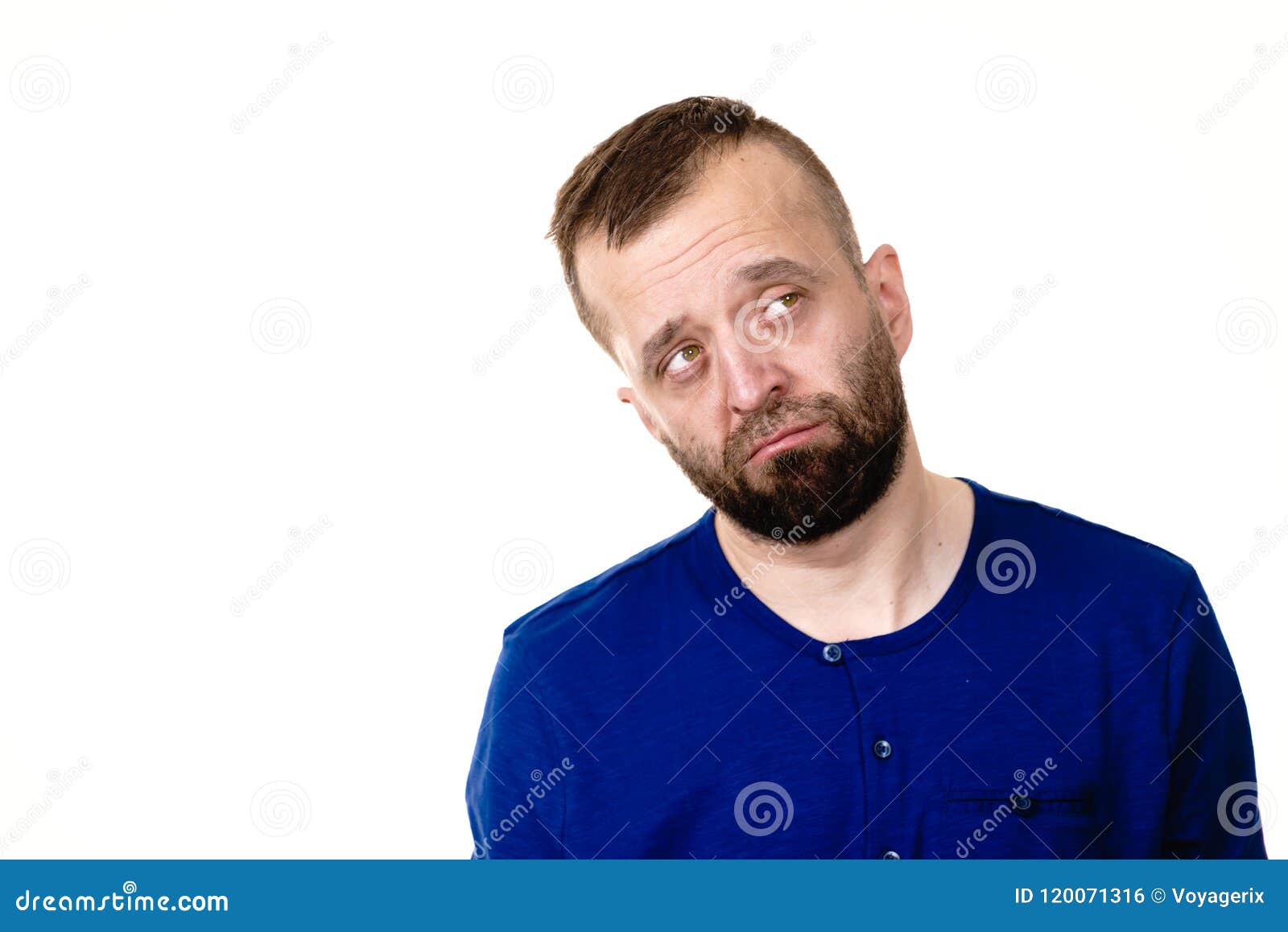 Confused man thinking stock photo. Image of wondering - 120071316