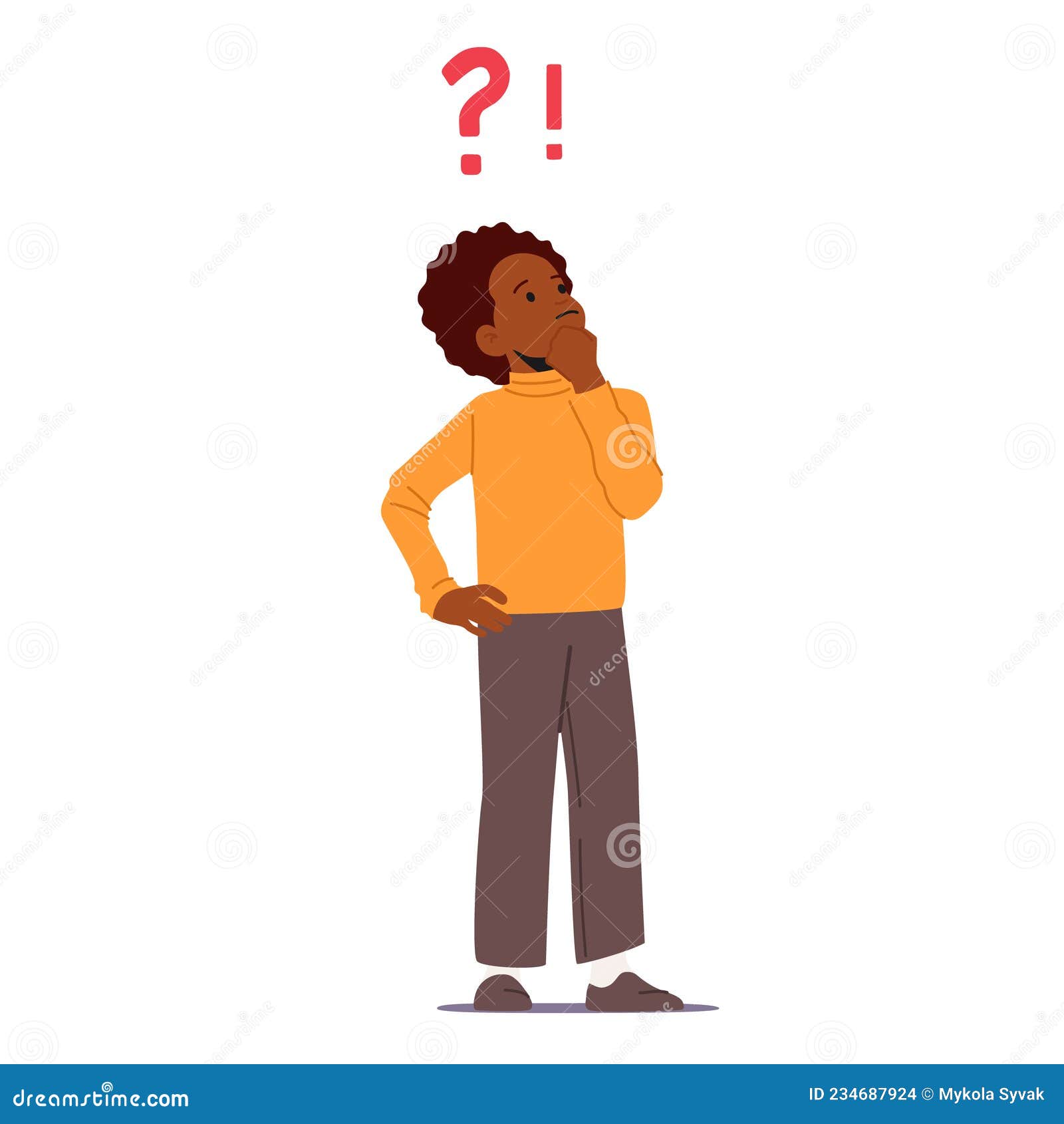 Question Expression Kids. Little Genius High Iq Teenagers With Question ...