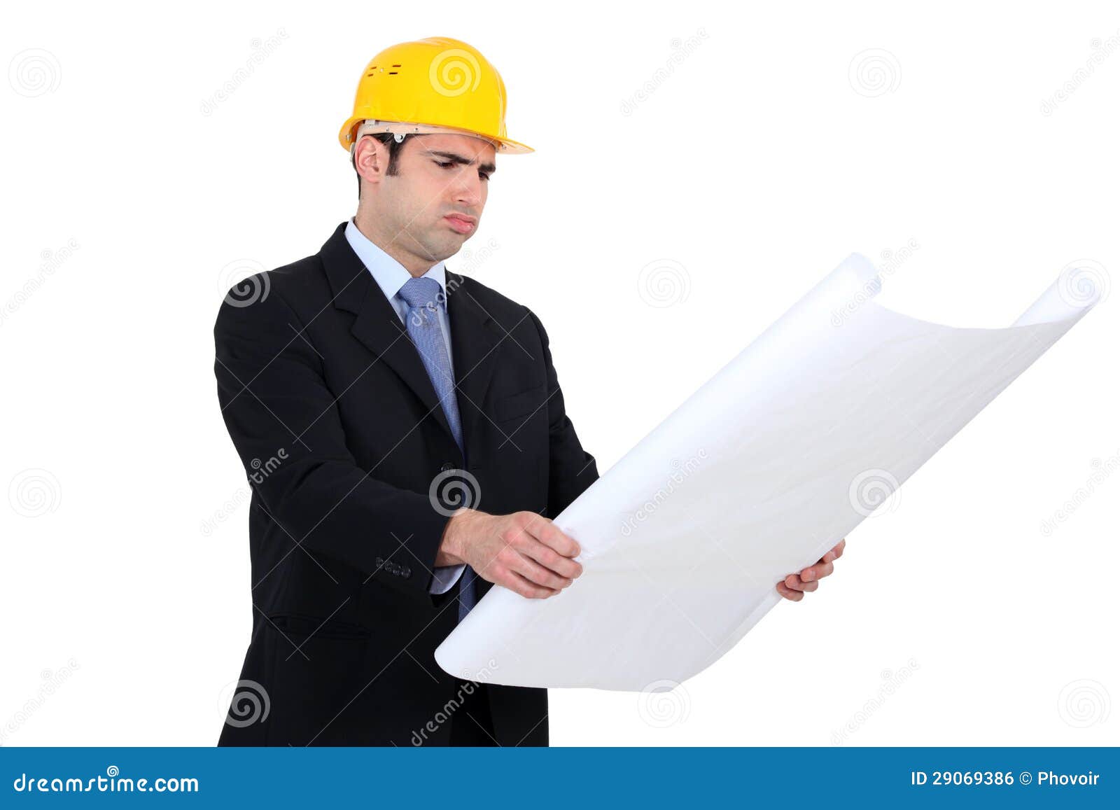 Confused architect stock photo. Image of problems, engineering - 29069386