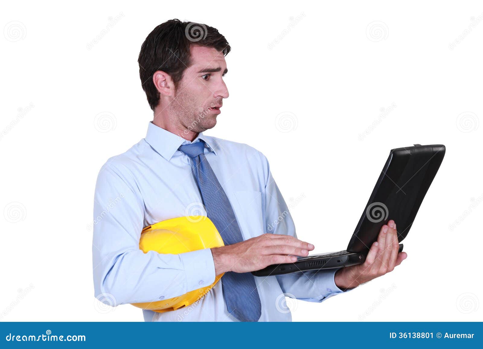 Confused architect stock image. Image of craftsman, caucasian - 36138801