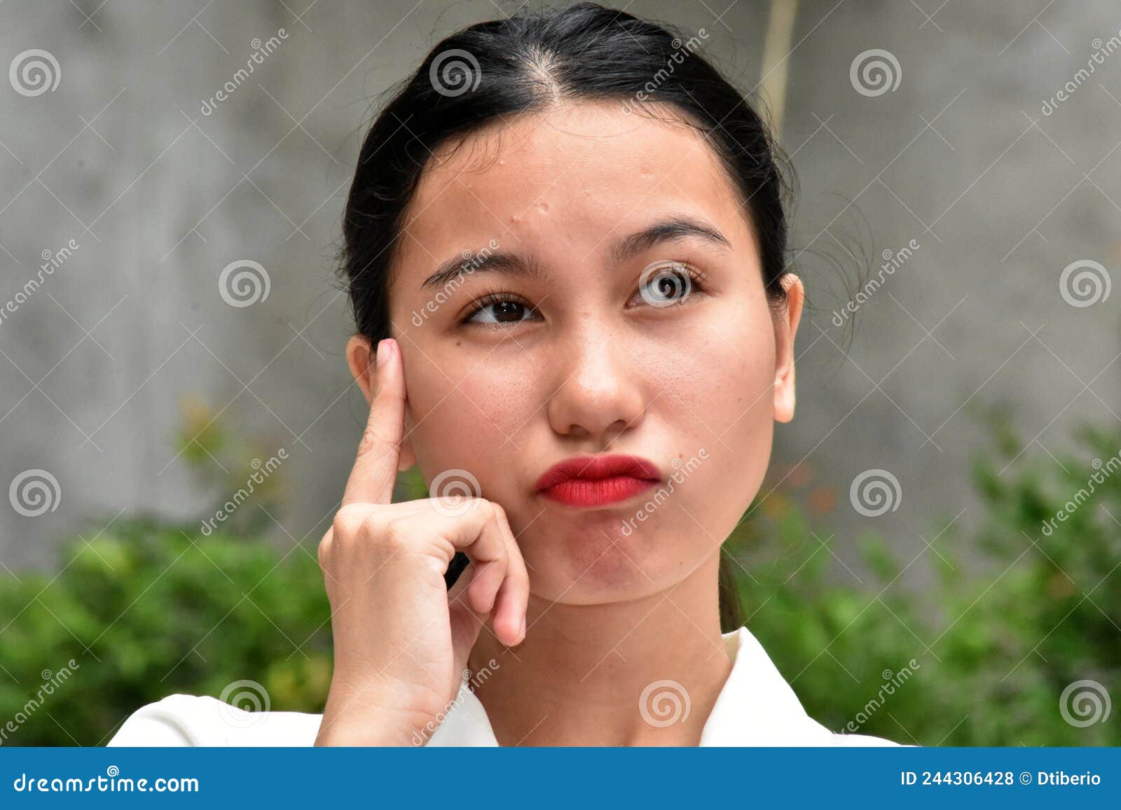 A Confused Asian Woman Thinking Stock Photo - Image of adult, lady ...