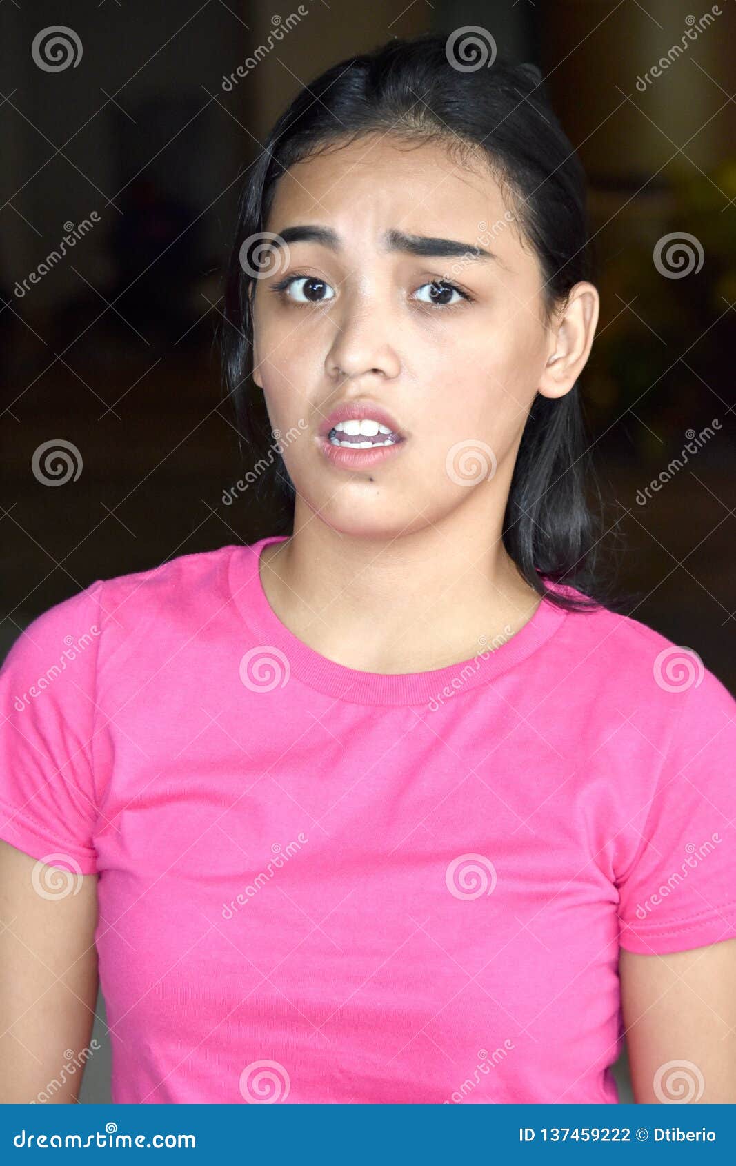 Confused Attractive Diverse Female Stock Photo - Image of thinking ...