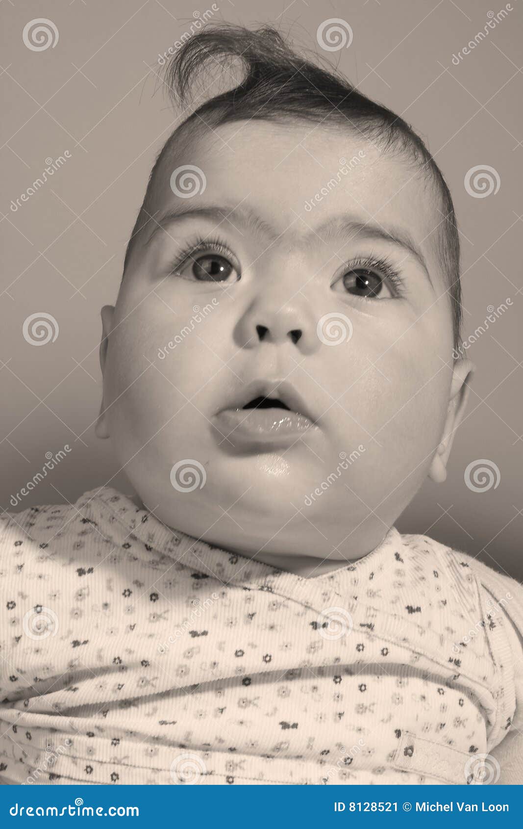 Confused baby stock image. Image of funny, portrait, gaze - 8128521