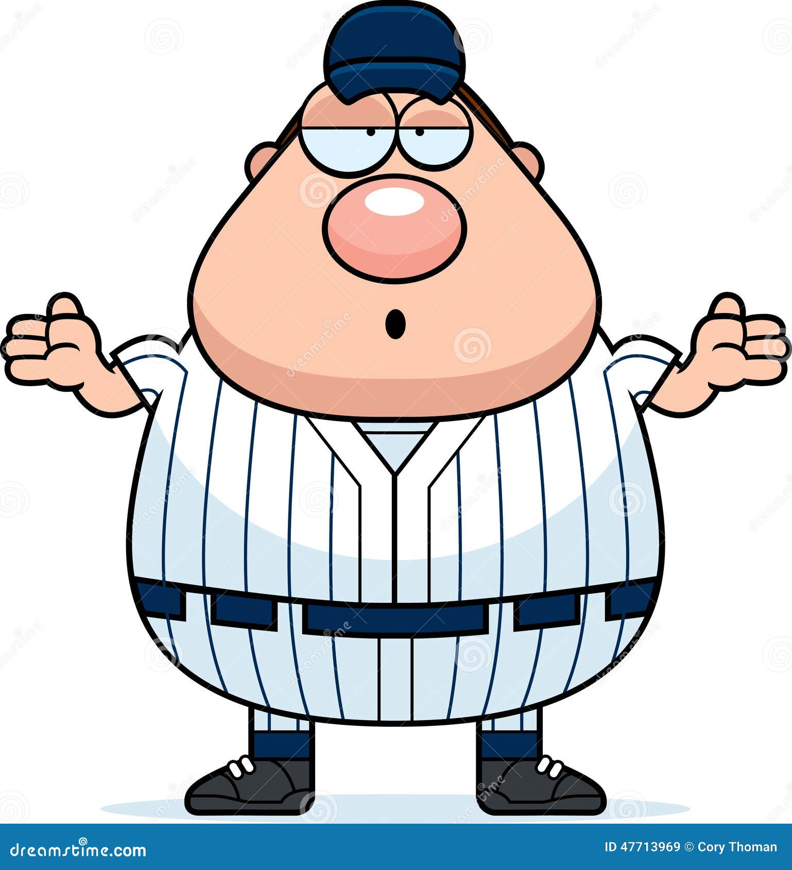 Confused Baseball Player stock vector. Illustration of stupid - 47713969