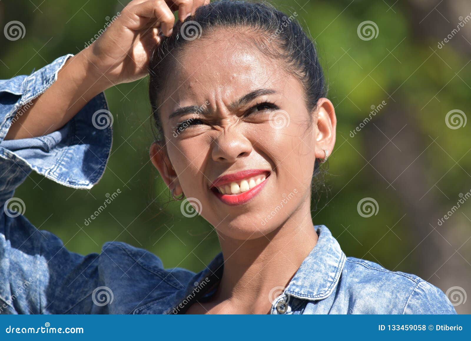 Confused Beautiful Female stock photo. Image of confusion - 133459058