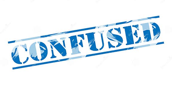 Confused blue stamp stock illustration. Illustration of icon - 97571901