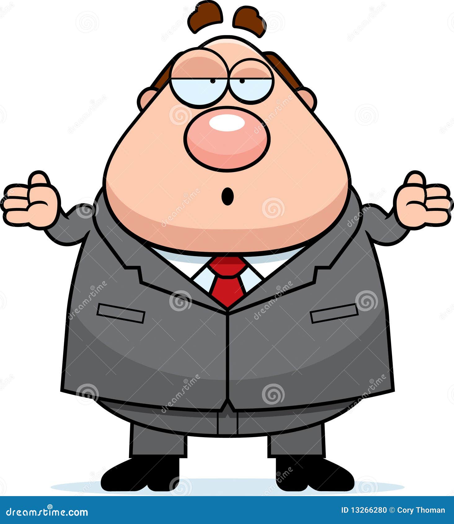 Confused Boss stock vector. Illustration of necktie, businessman - 13266280