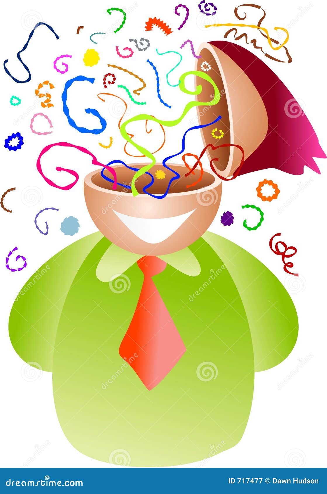 Confused brain stock illustration. Illustration of illustrations - 717477