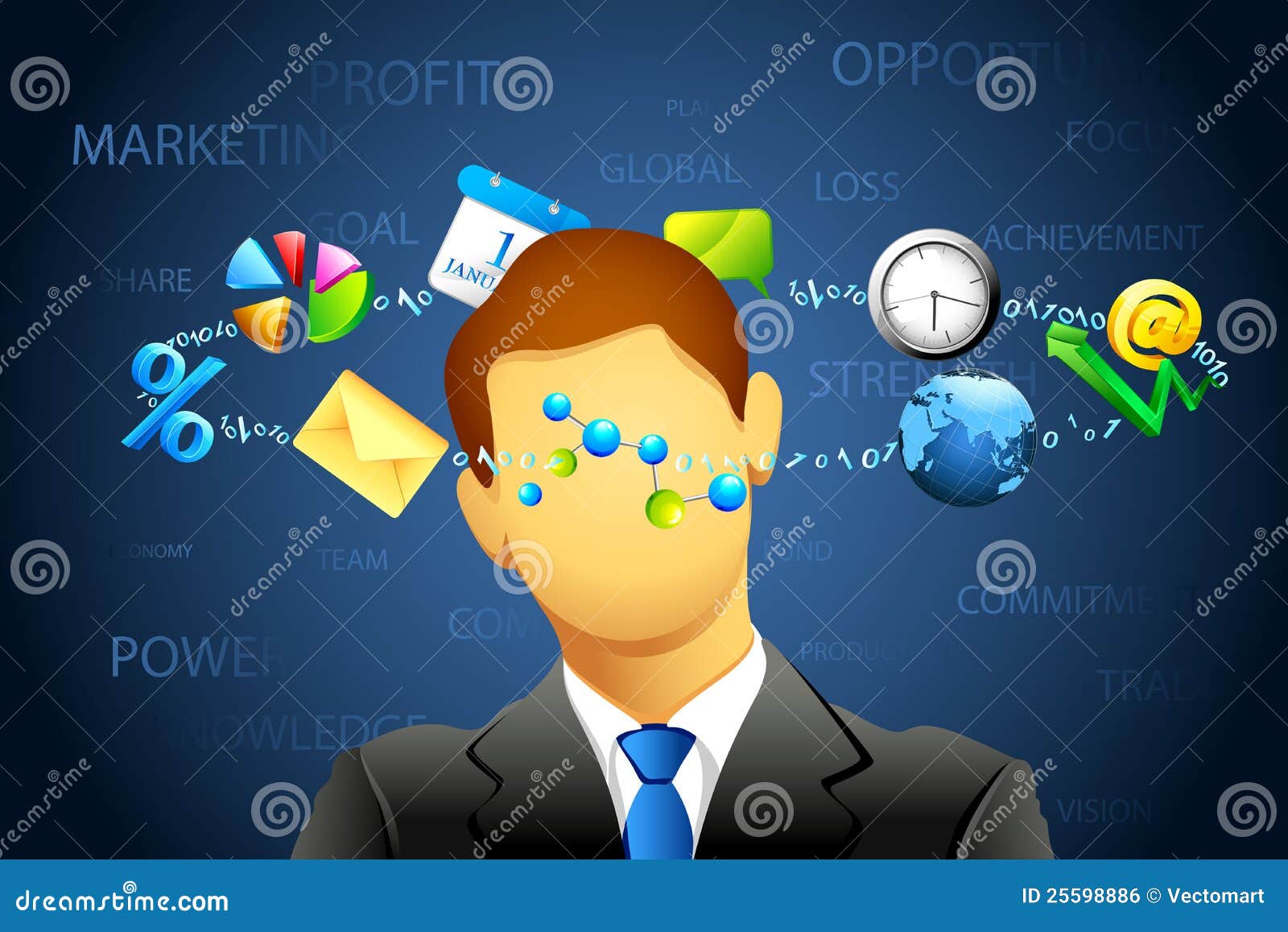Confused Businessman Clipart