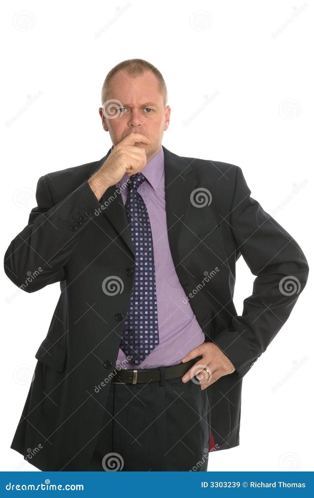 Confused businessman. stock image. Image of thought, wonder - 3303239