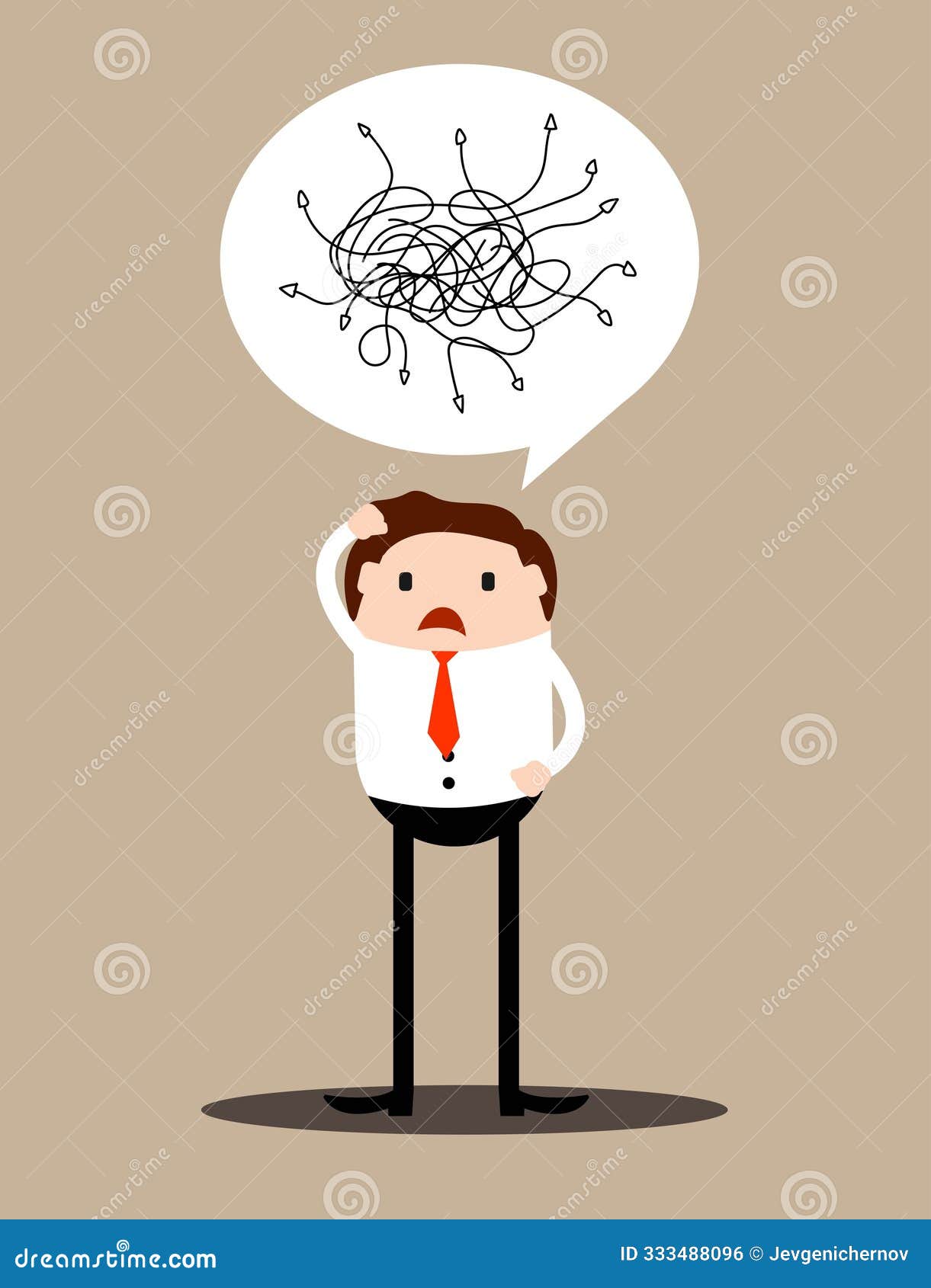 Businessman Cannot Reach Protected Asset Cartoon Vector Illustration ...