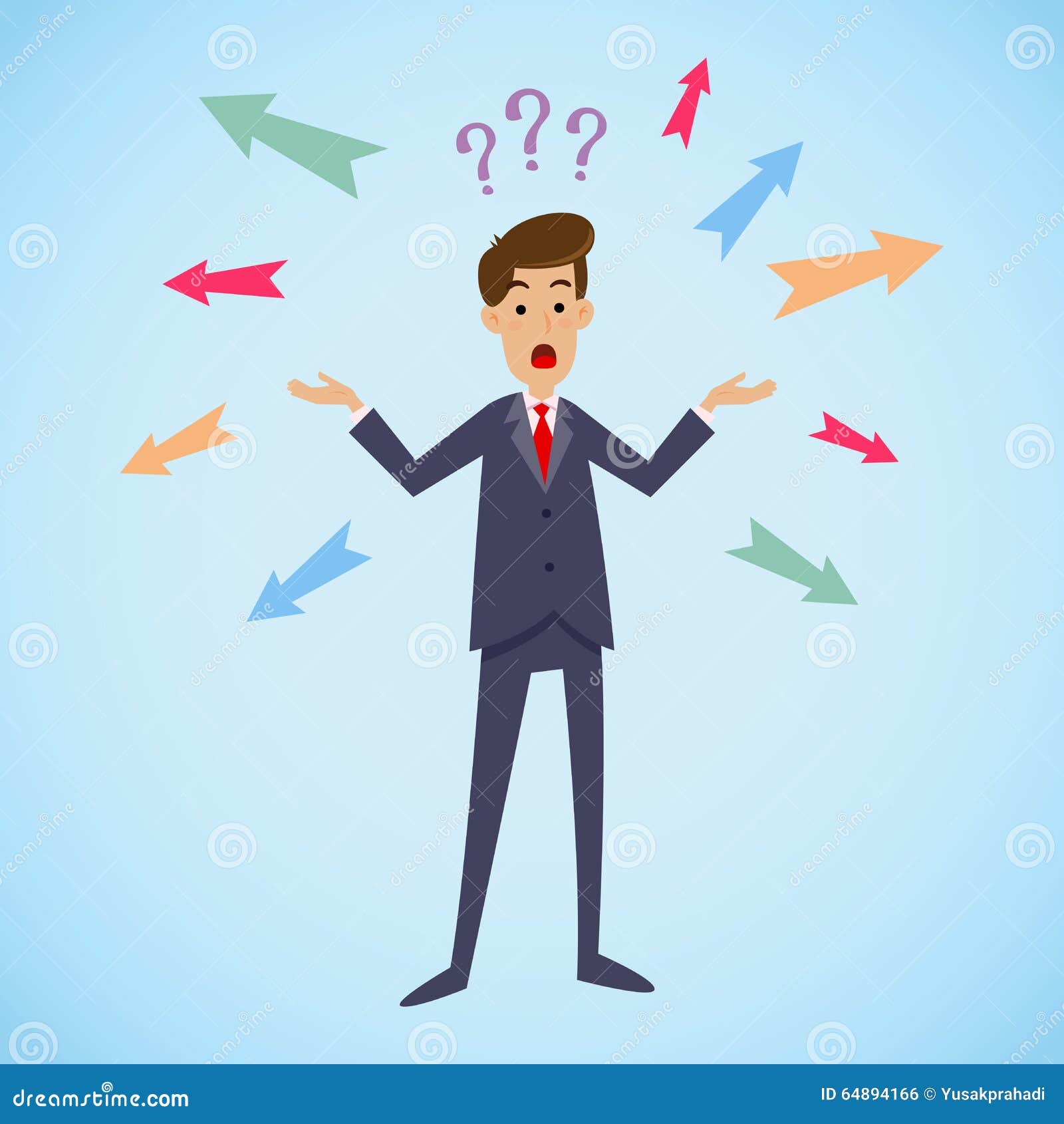 Confused Businessman And Many Question Marks. Confusion Vector ... Confused Businessman And Many Question Marks. Confusion Vector ...