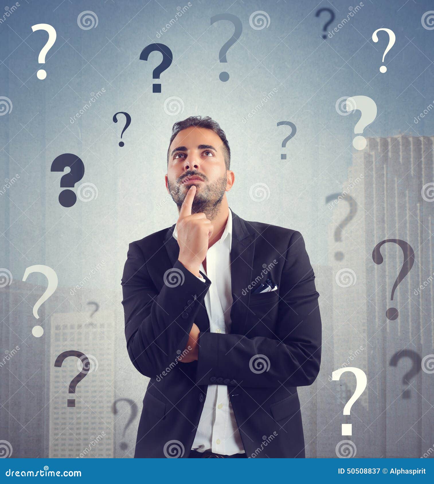 Confused businessman stock image. Image of person, concept - 50508837