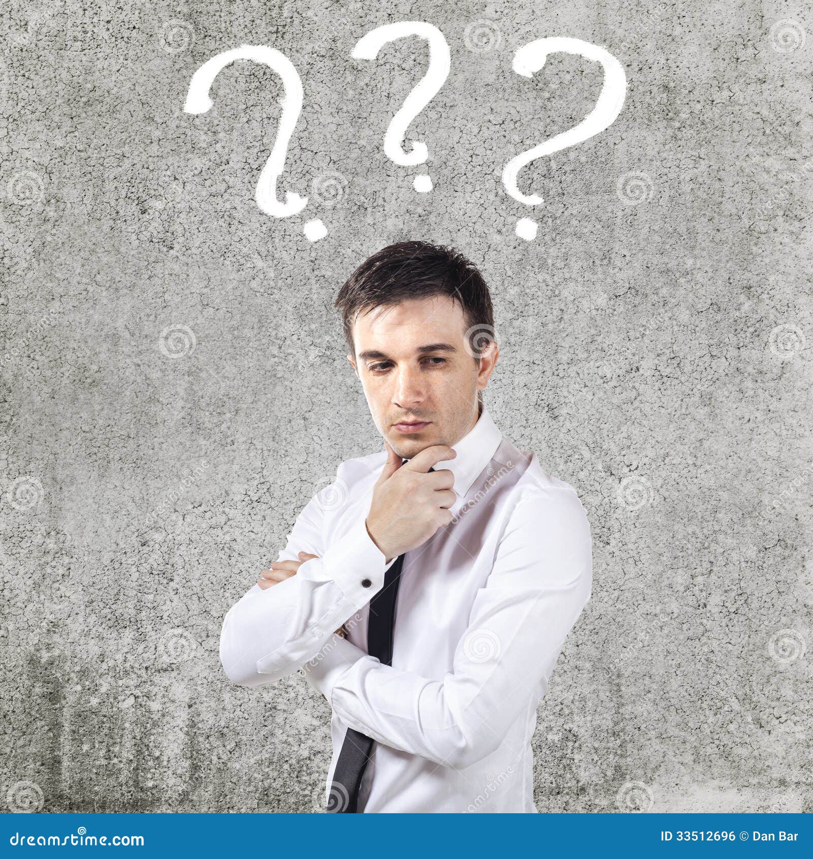 Confused businessman stock photo. Image of confusion - 33512696