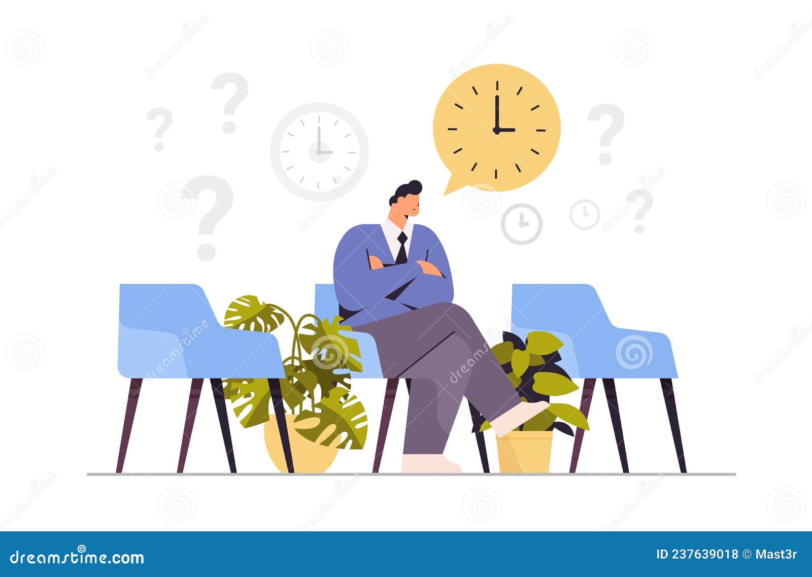 Confused Businessman with Question Marks Frustration Problem Solution ...