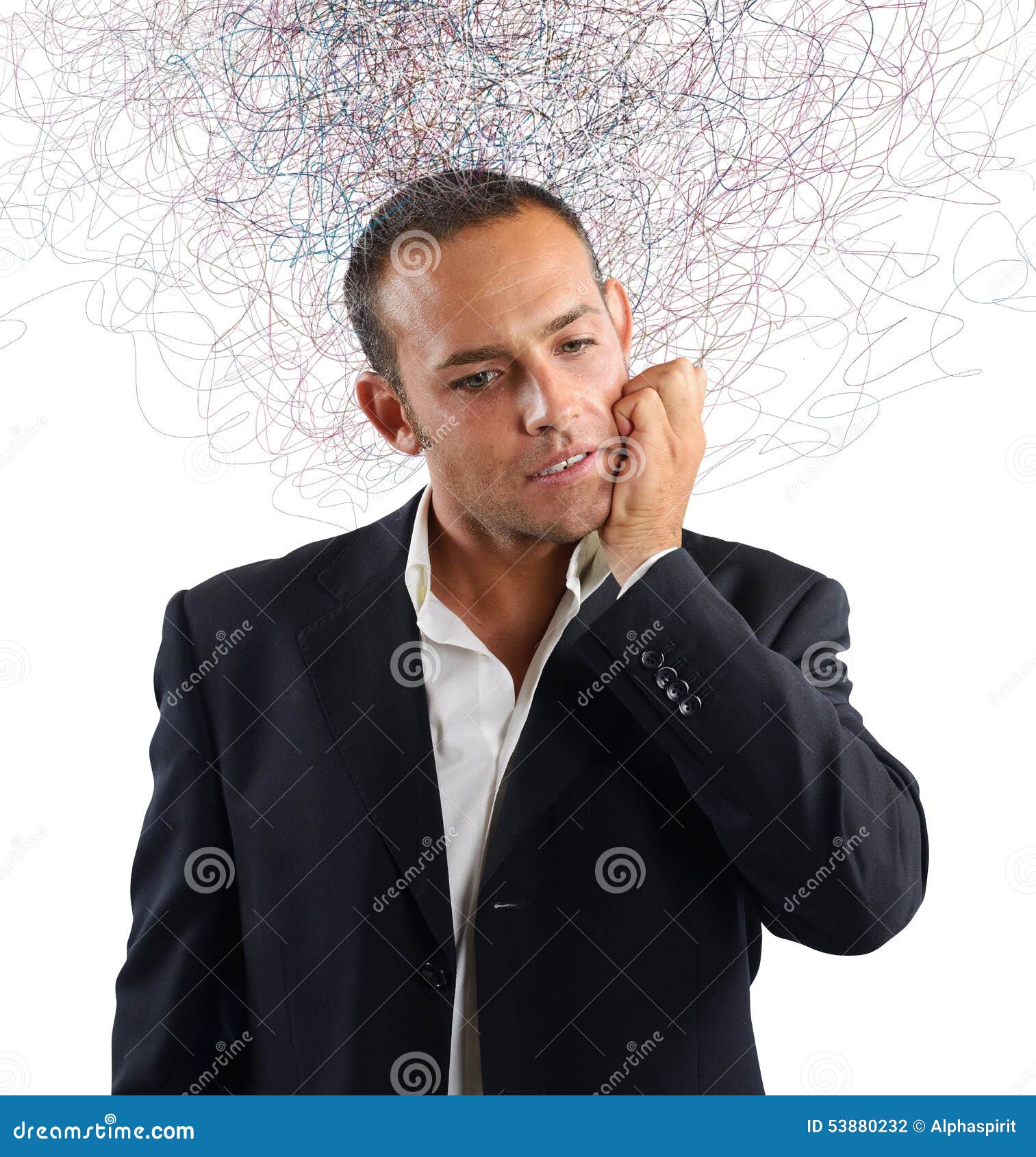 Confused businessman stock photo. Image of interrogation - 53880232