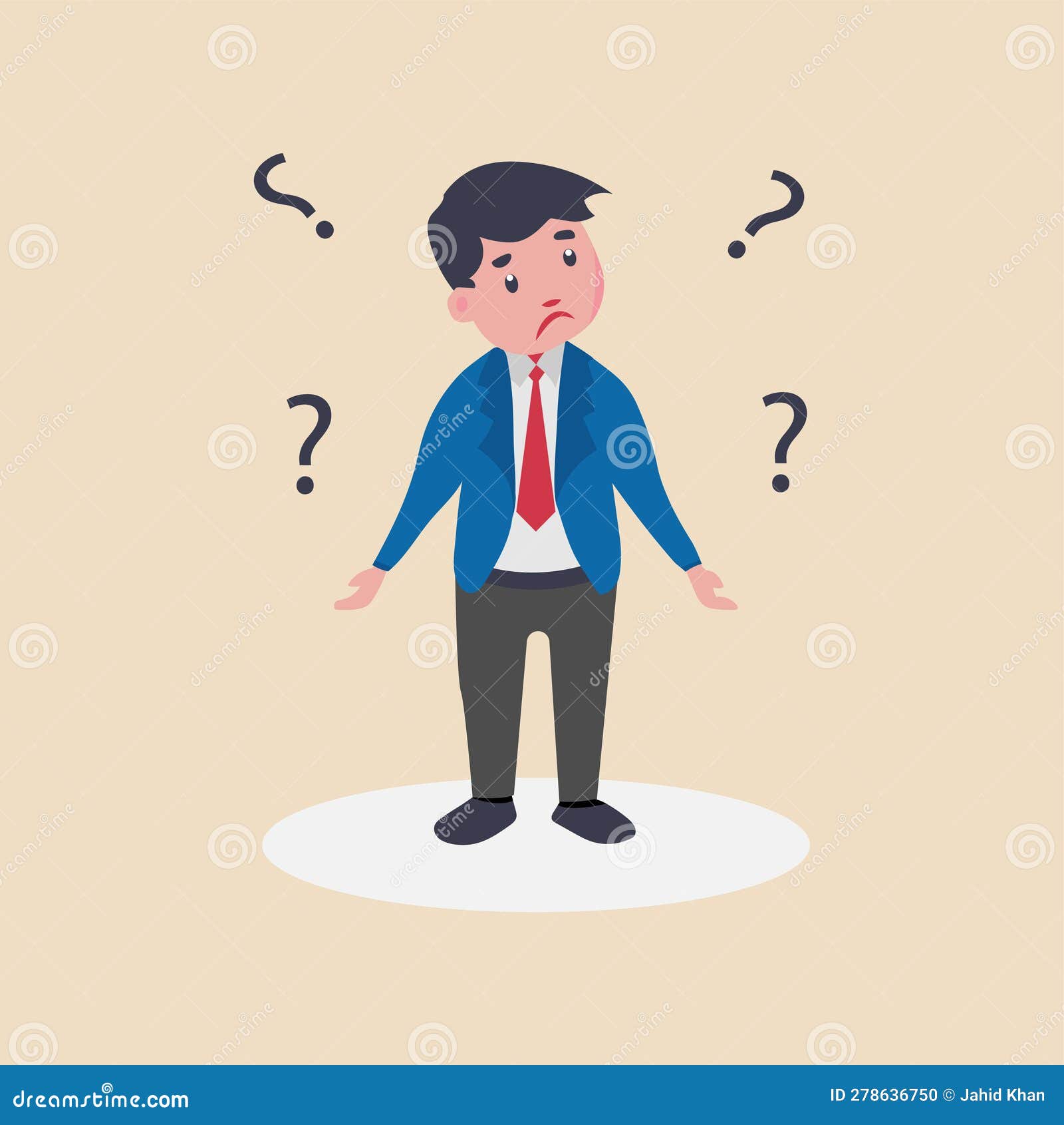 Confused Businessman is Thinking with Question Mark. Doubtful ... Confused Businessman is Thinking with Question Mark. Doubtful ...