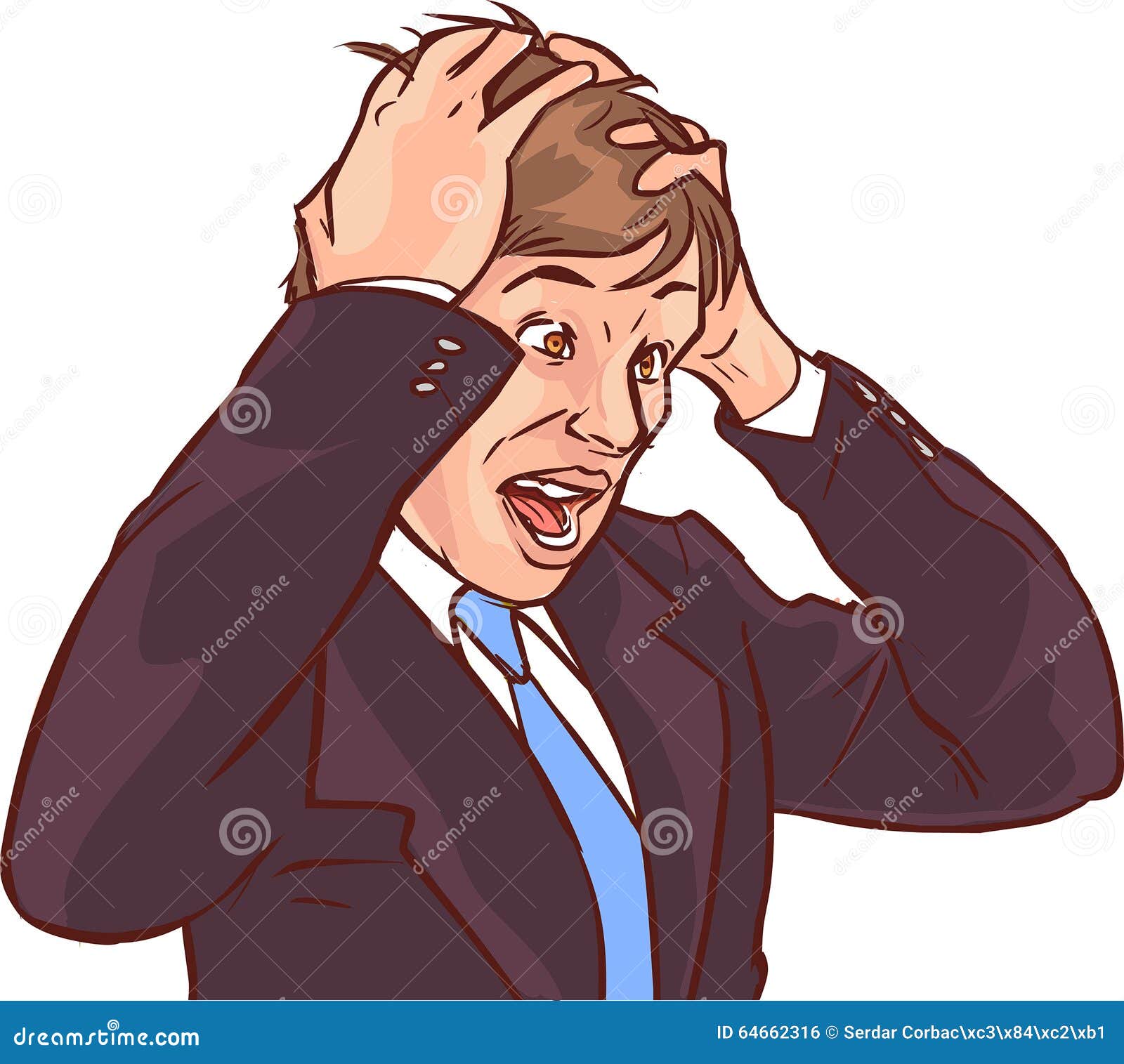 Confused businessman stock vector. Illustration of business - 64662316