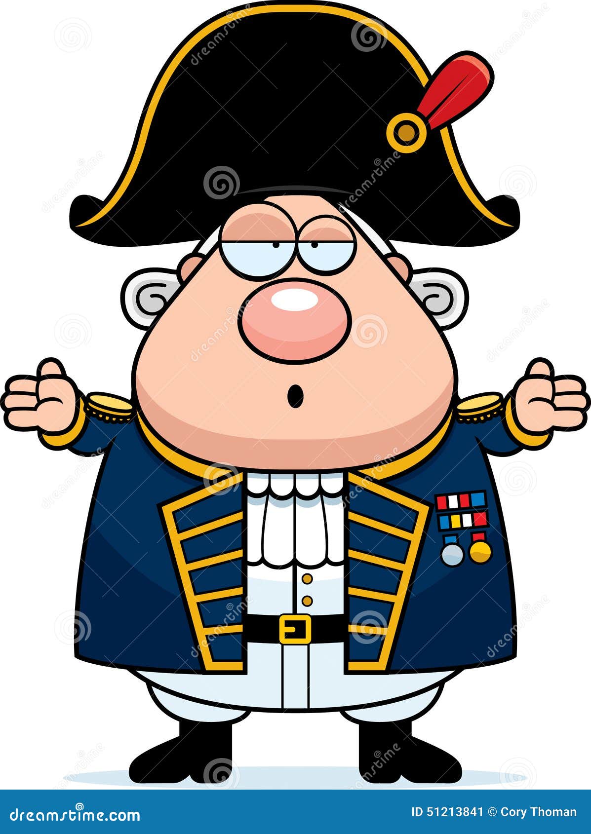 Confused Cartoon British Admiral Stock Vector - Illustration of navy ...