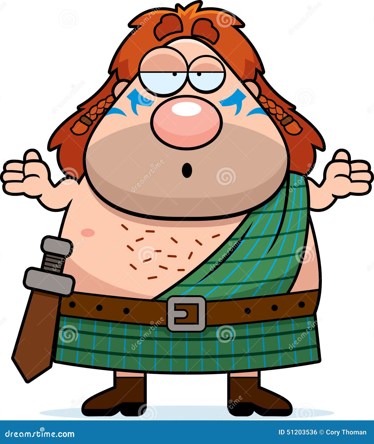 Confused Cartoon Celtic Warrior Stock Vector - Illustration of cartoon ...