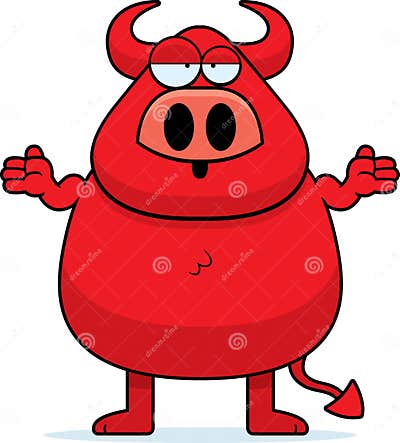 Confused Cartoon Devil stock vector. Illustration of devil - 120990495