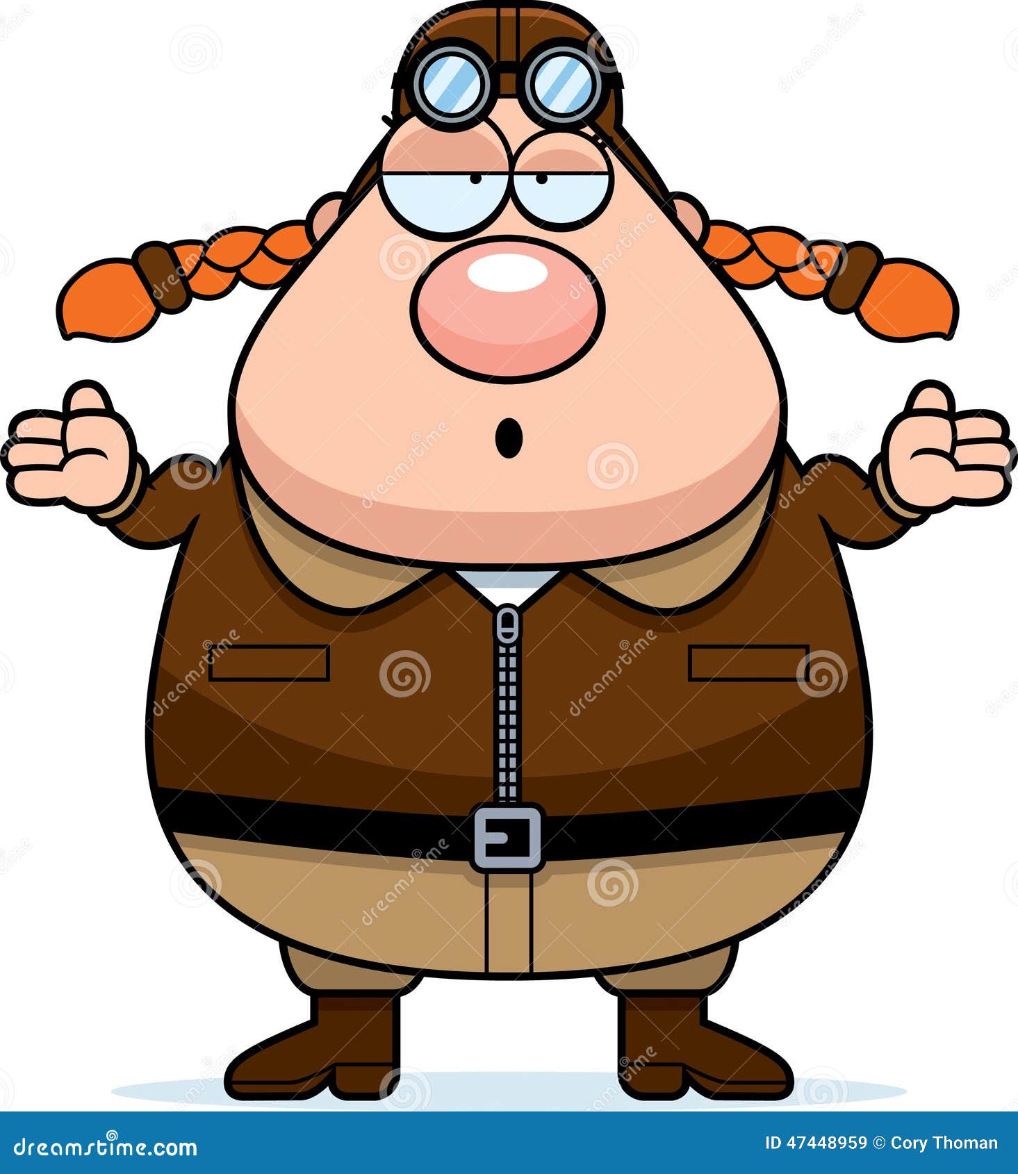 Confused Cartoon Pilot stock vector. Illustration of cartoon - 47448959