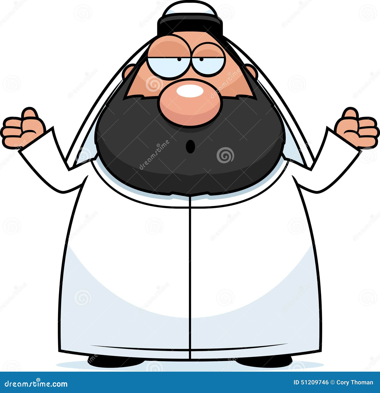 Confused Cartoon Sheikh stock vector. Illustration of sheik - 51209746
