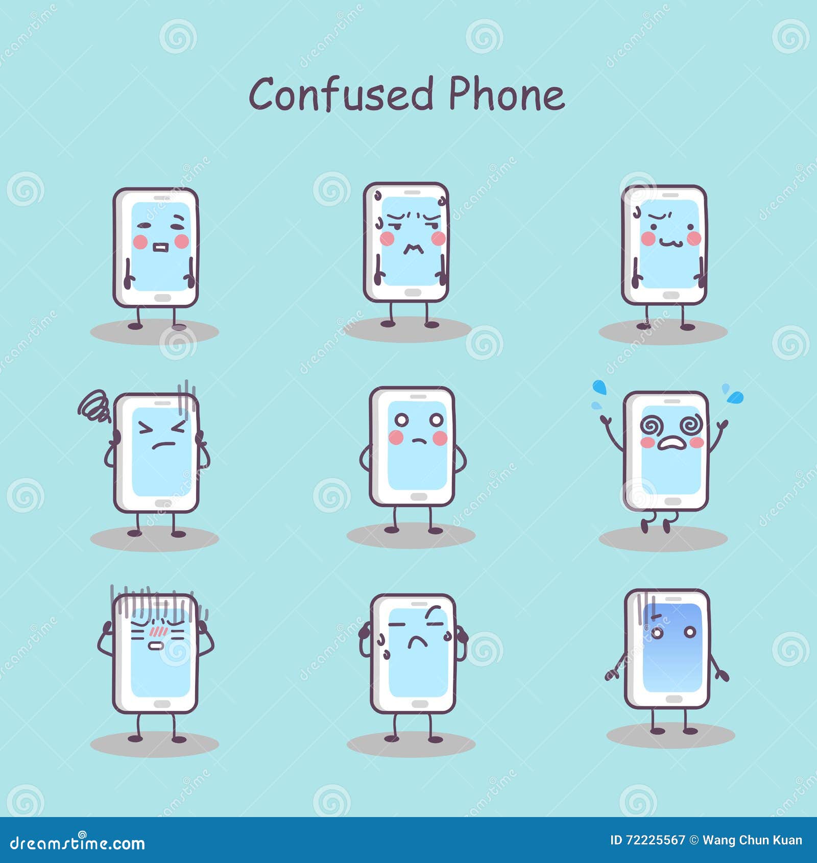 Confused Cartoon Woman Thinking With Question Marks Vector Illustration ...