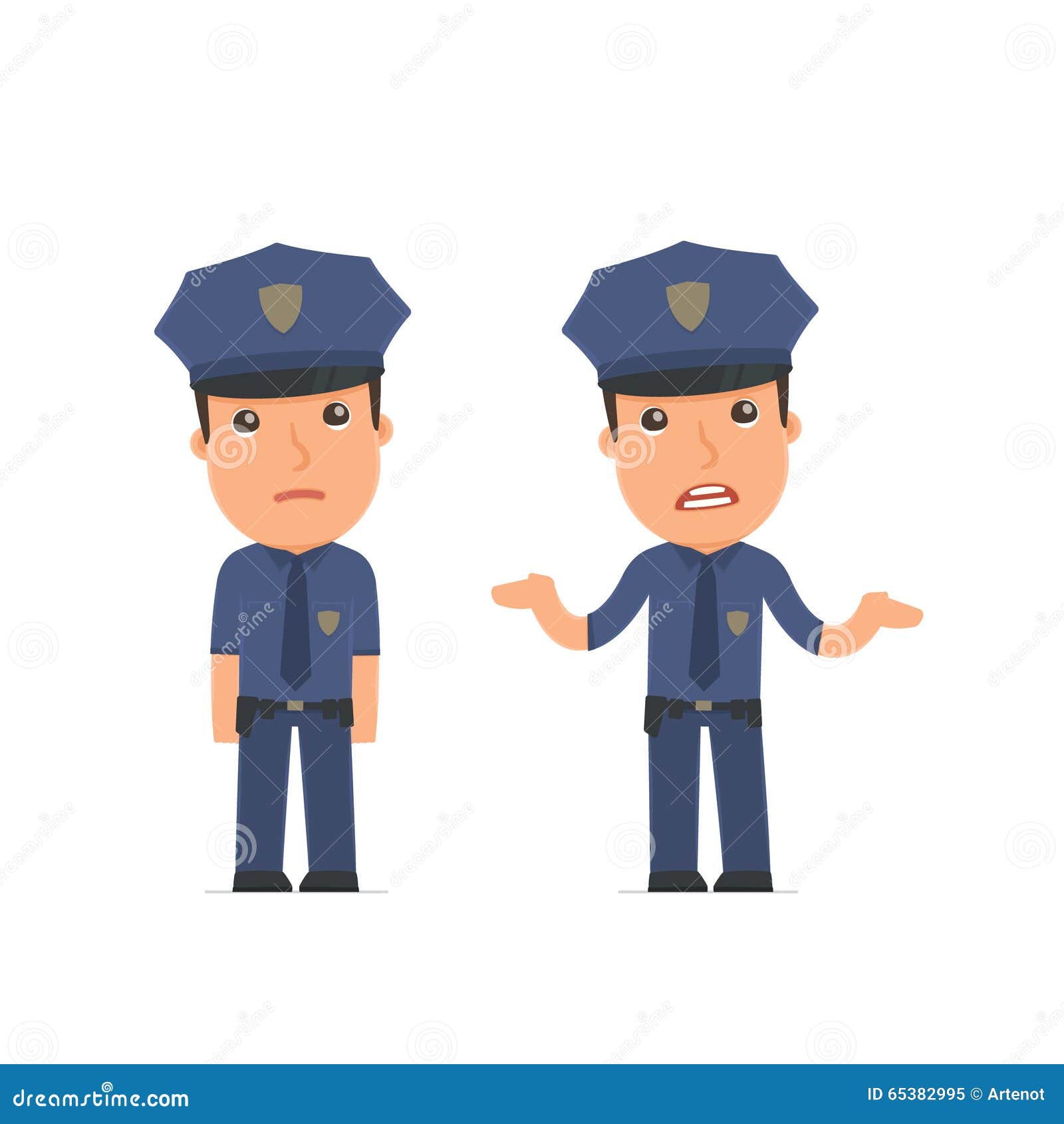 Confused Character Shrugging His Shoulders. Royalty-Free Illustration ...