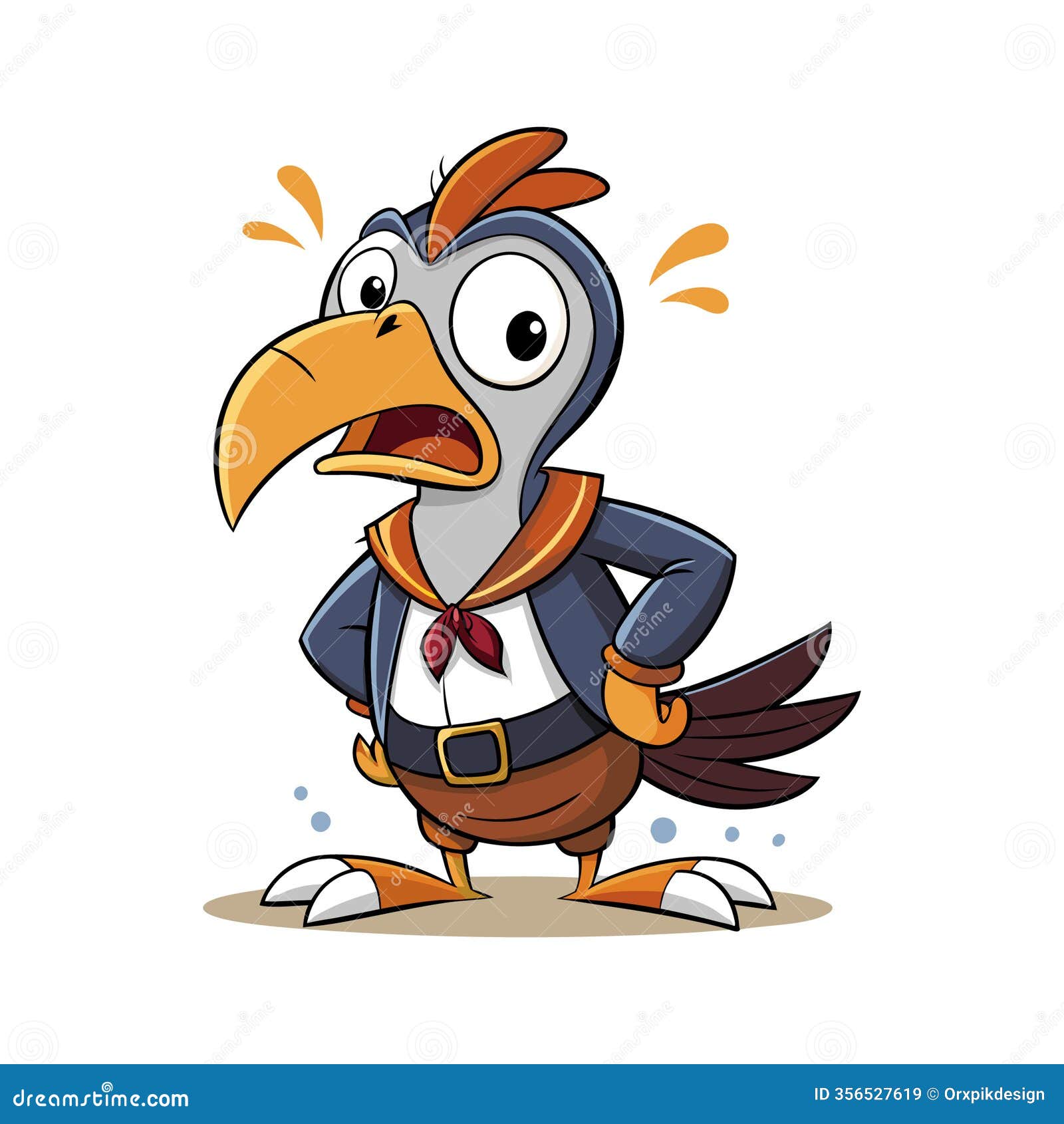 Foraging Fun With Confused Cheeky Toucan Vector Illustration ...