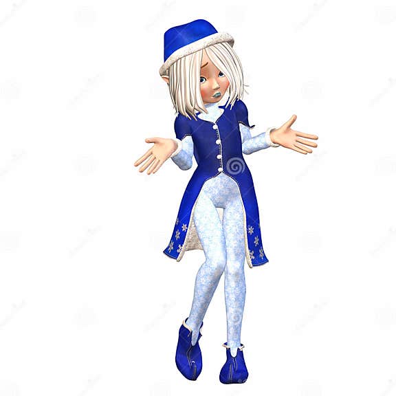 Confused Christmas Elf stock illustration. Illustration of standing ...