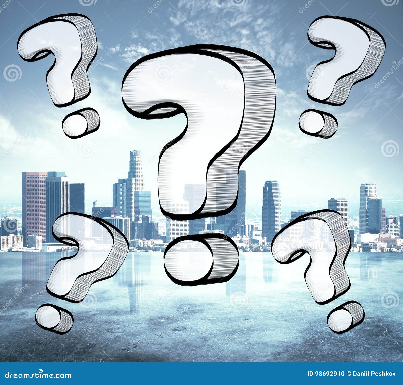 Confused concept stock illustration. Illustration of daylight - 98692910