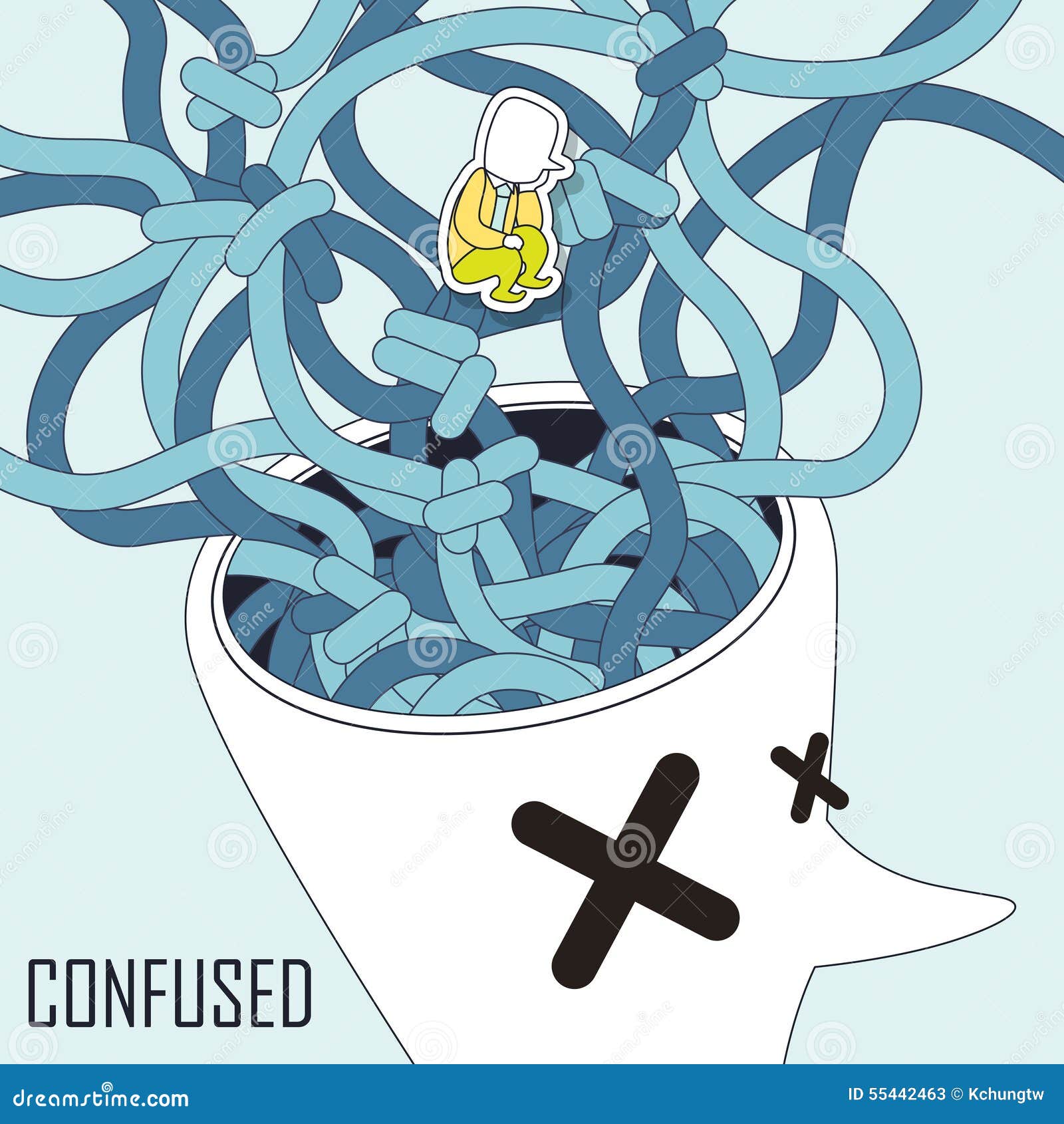 Confused concept stock vector. Illustration of negative - 55442463