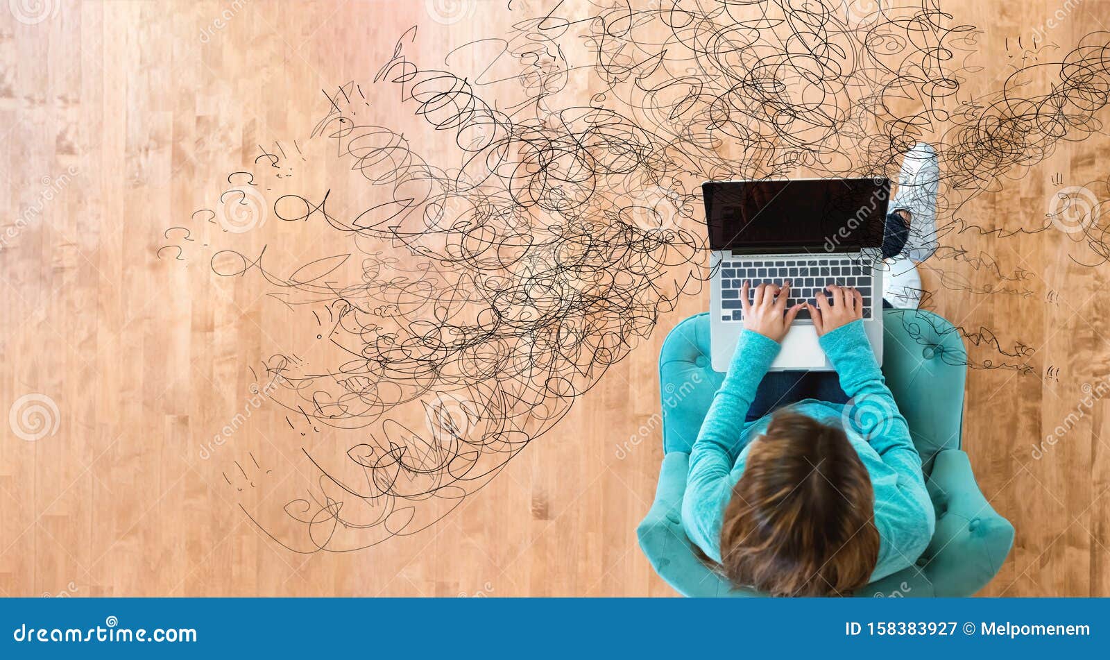 Confused Concept with Woman Using Laptop Stock Image - Image of home ...