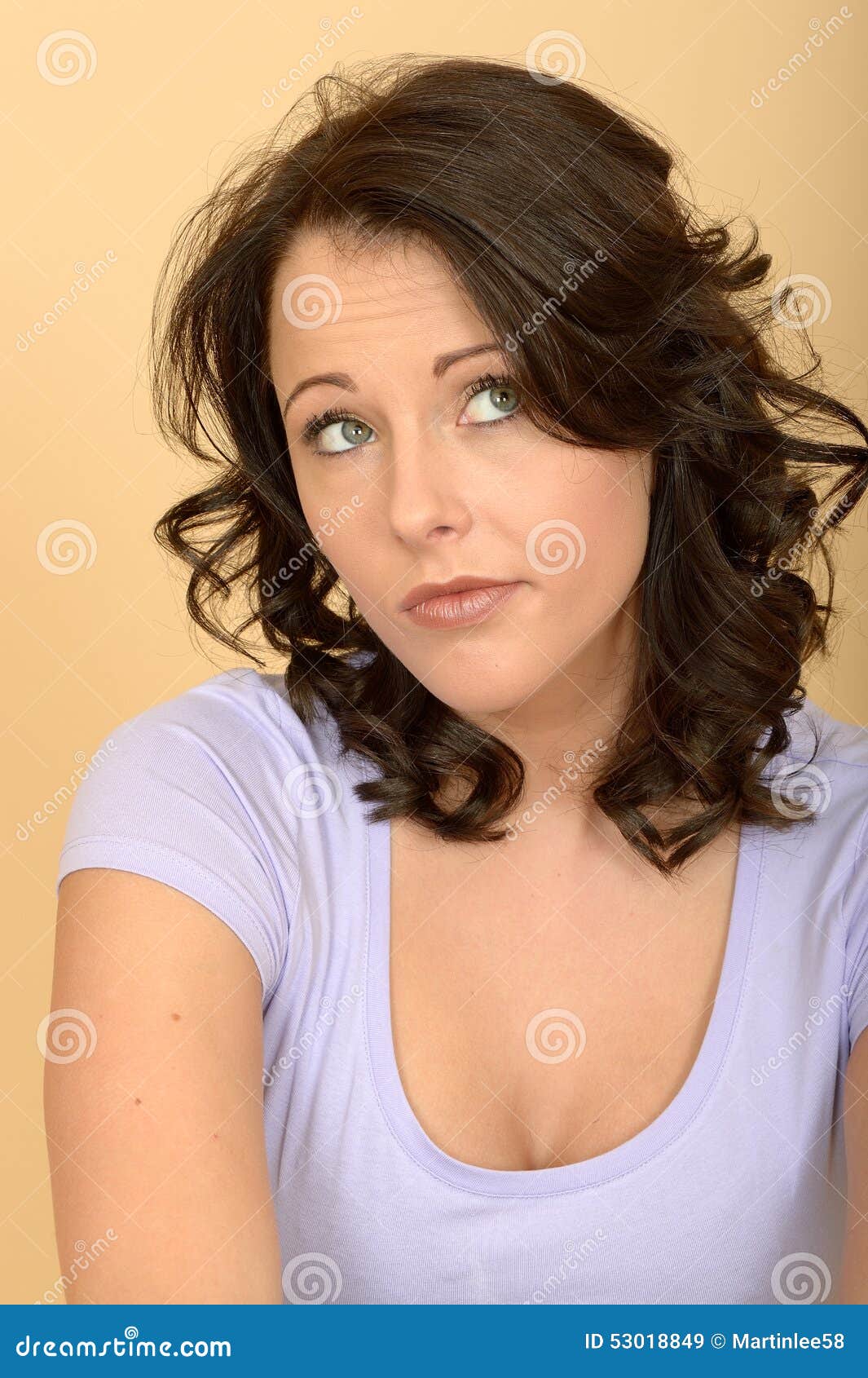 Confused Concerned Worried Thoughtful Young Woman Considering a ... Confused Concerned Worried Thoughtful Young Woman Considering a ...