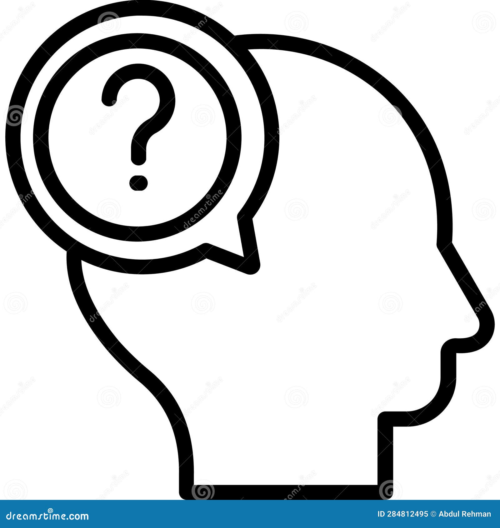 Confused Customer Outline Vector Icon that Can Easily Edit or Modify ...