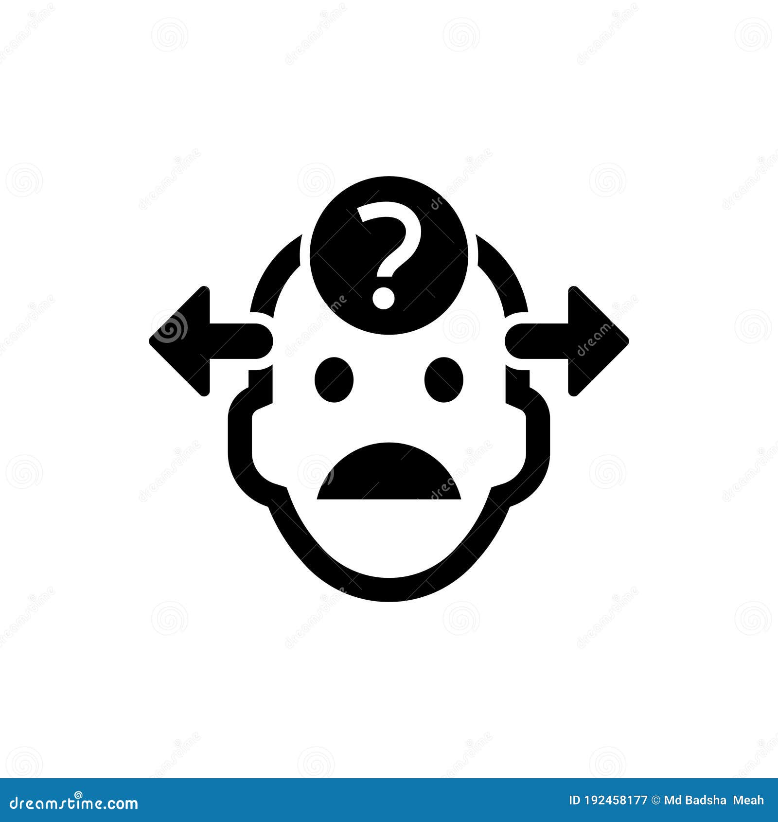 Confused Decision Making Icon Stock Vector - Illustration of confused ...