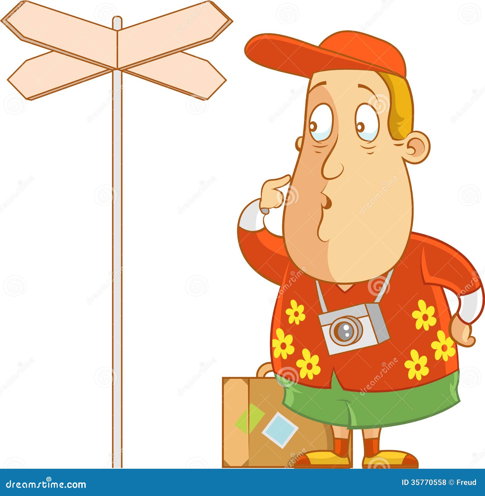 Confused by destinations stock vector. Illustration of tourist - 35770558