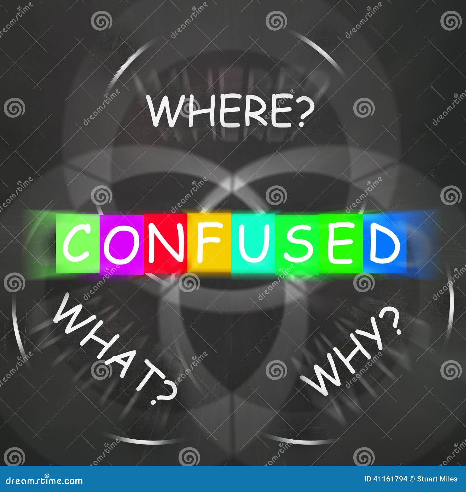 Confused Displays Why What Where and Uncertainty Stock Illustration ...
