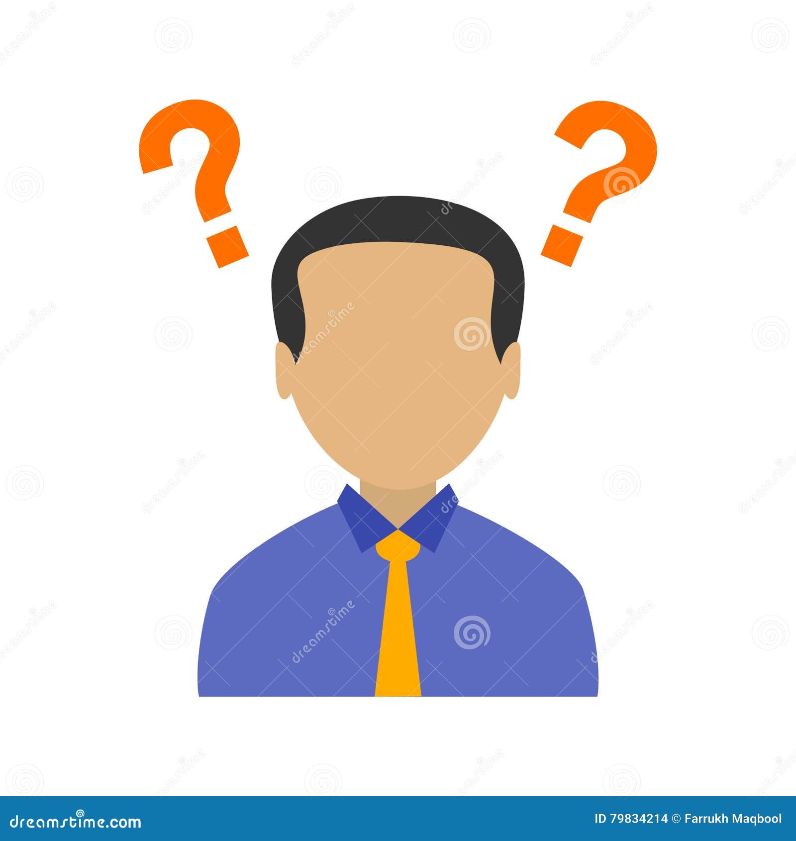 Confused stock vector. Illustration of challenge, confusion - 79834214