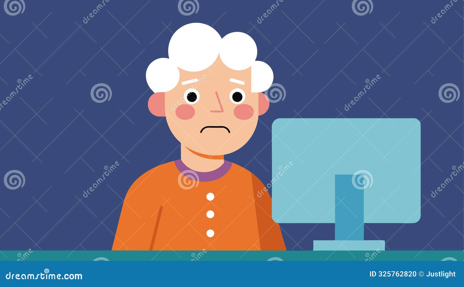 A Confused Elderly Person Trying To Watch a Tutorial Video To Learn How ...