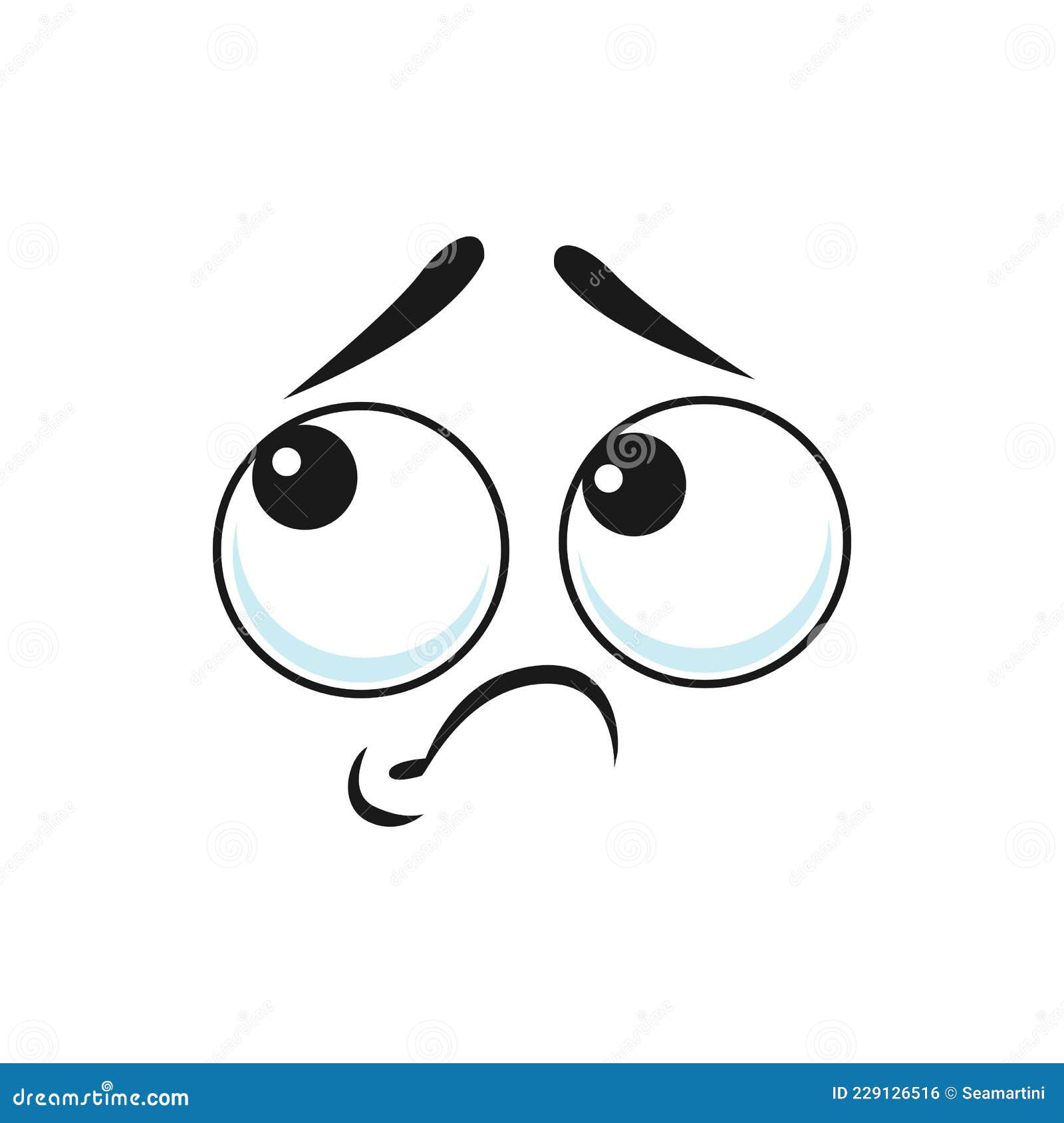 Confused Emoticon Expression Isolate Puzzled Emoji Stock Vector ...