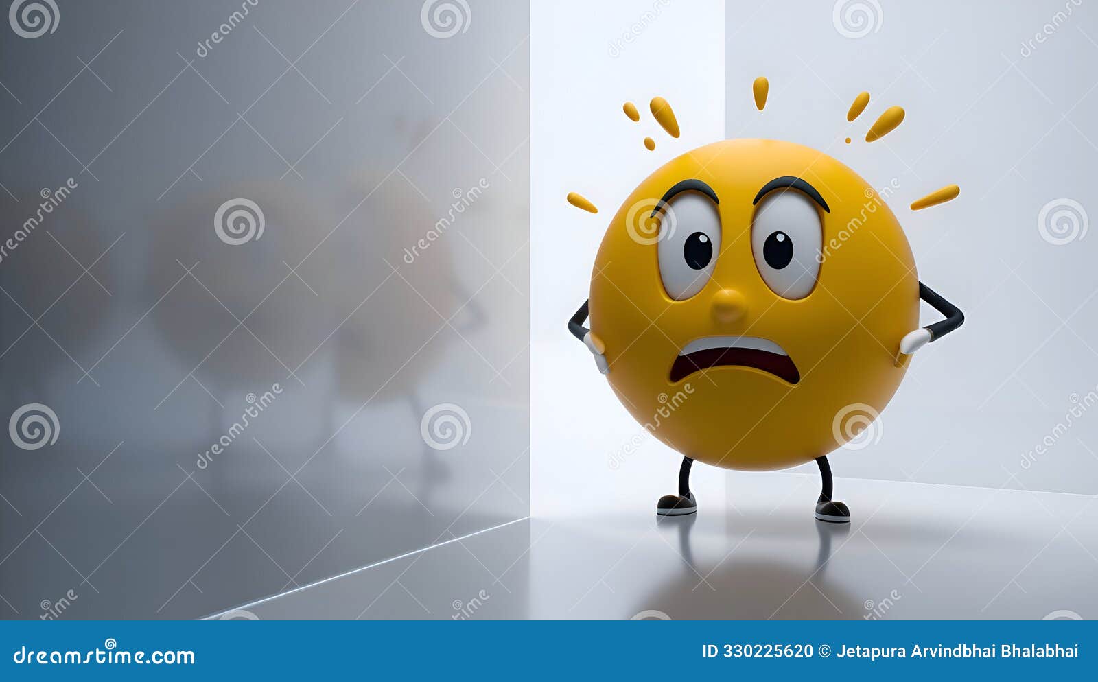 Confused Emoticon White Background Stock Illustration - Illustration of ...