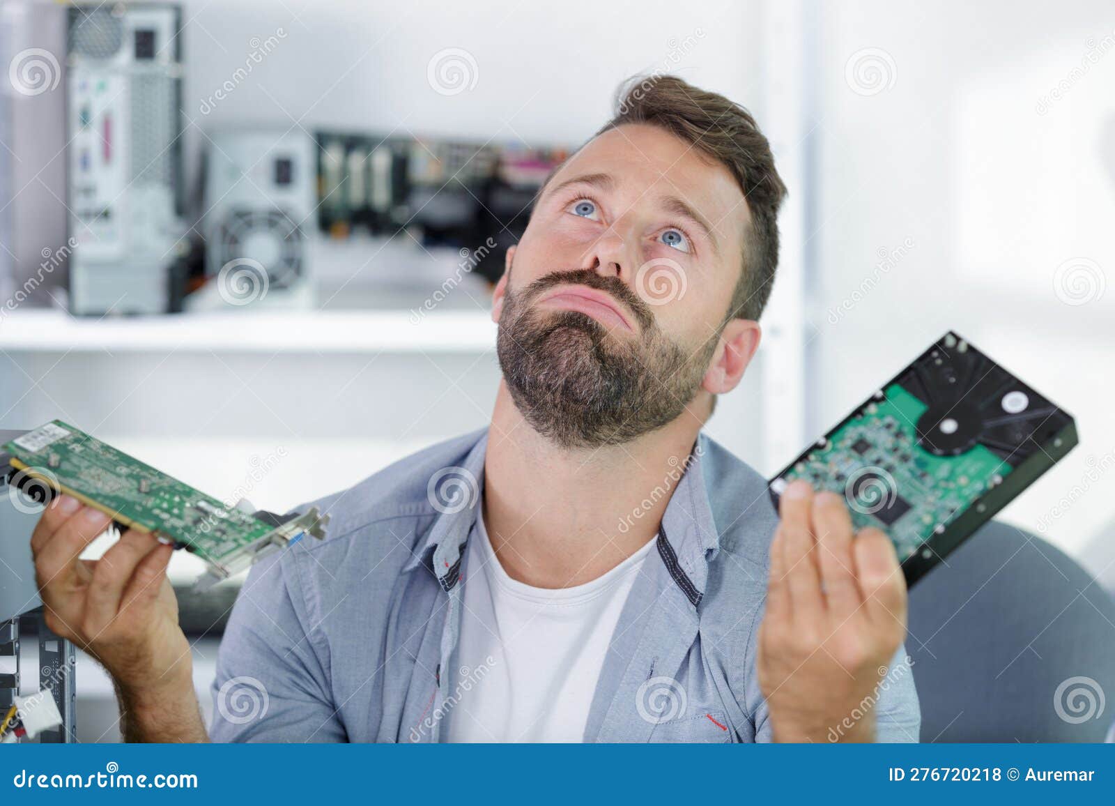 Confused Engineer Working in Office Stock Photo - Image of engineering ...