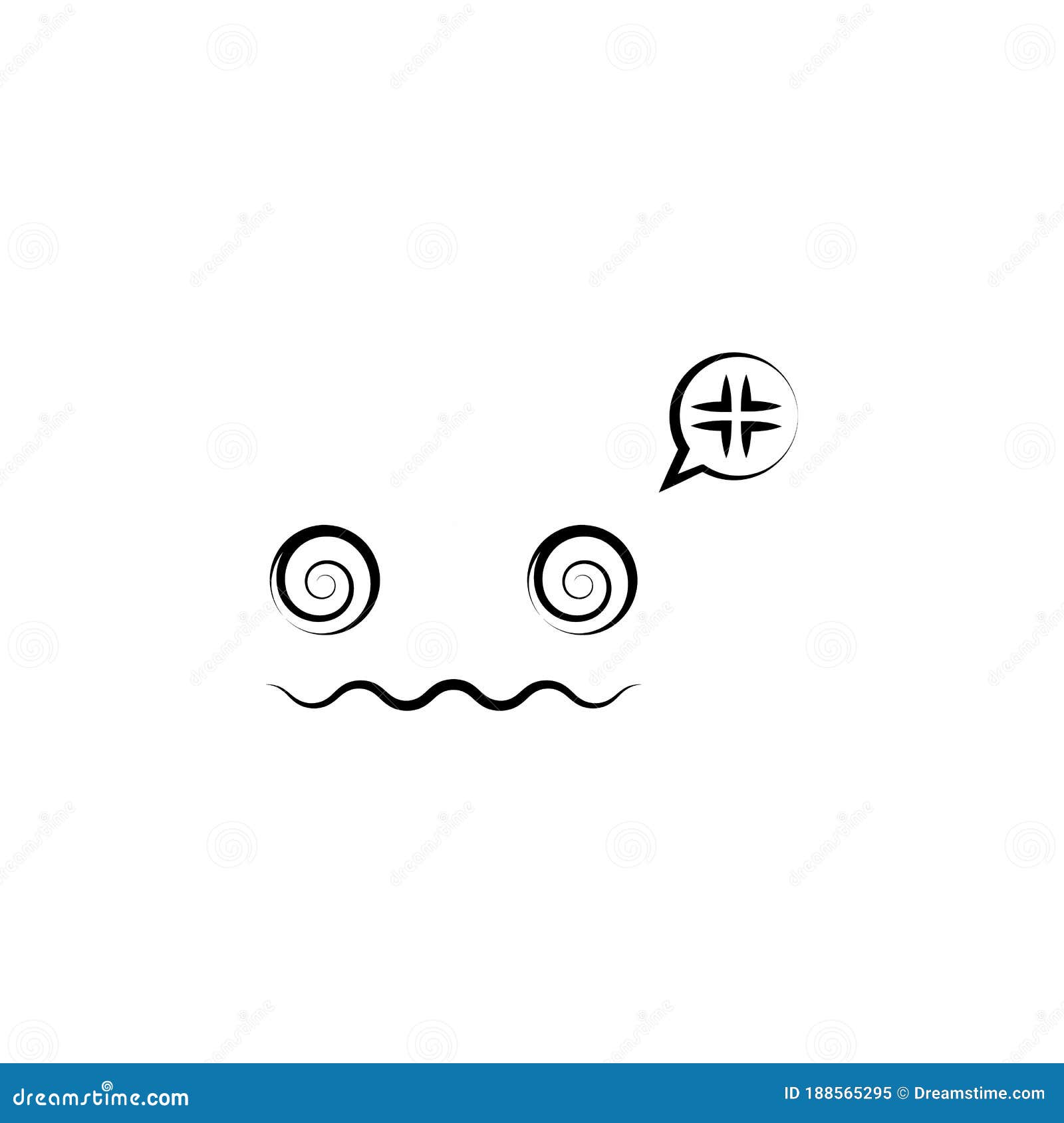 Confused Face Icon. Element of Anime Face Icon for Mobile Concept and ...