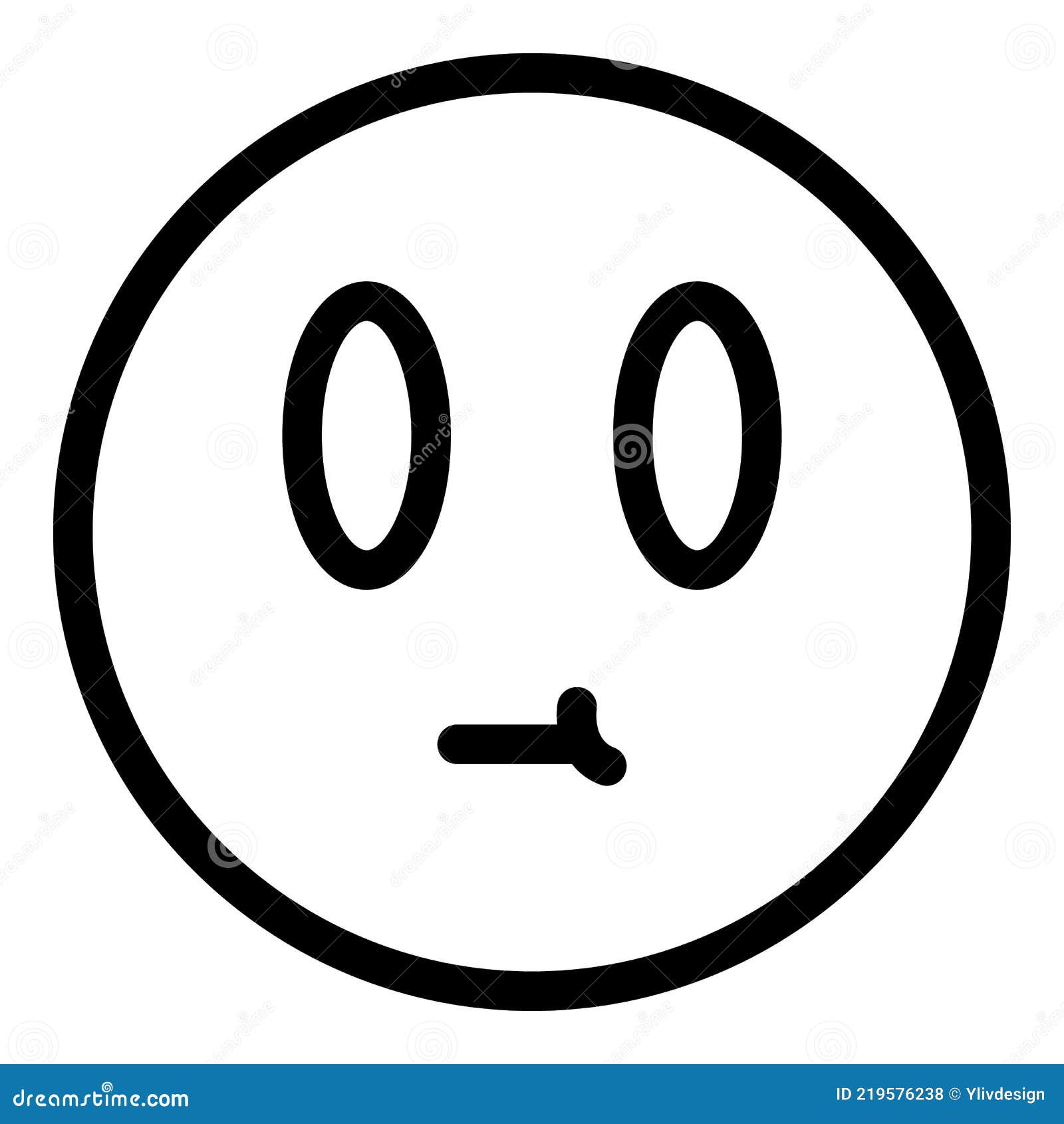 Confused Face Icon, Outline Style Stock Vector - Illustration of symbol ...