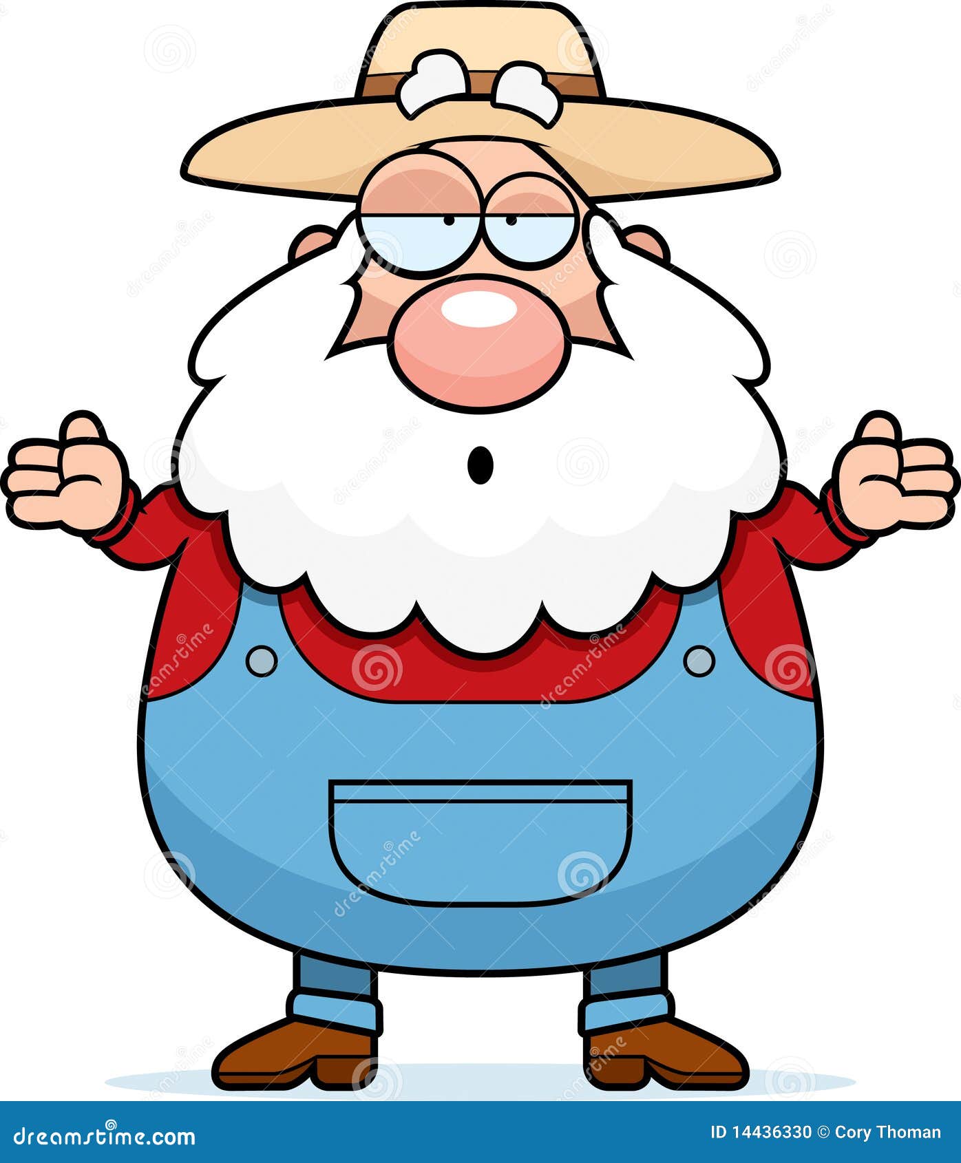Confused Farmer stock vector. Illustration of person - 14436330