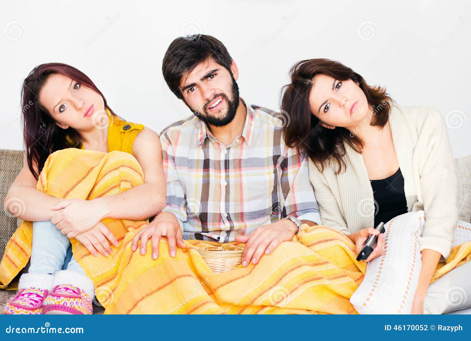 Confused friends stock photo. Image of three, entertainment - 46170052