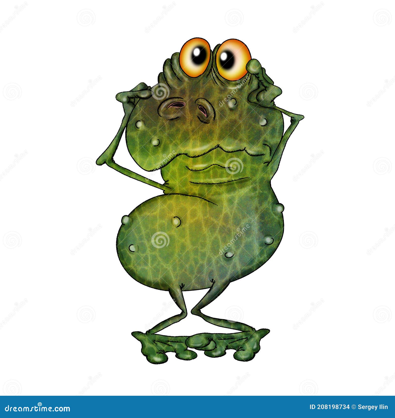 A Goggle-eyed Frog Cartoon Vector | CartoonDealer.com #105768657