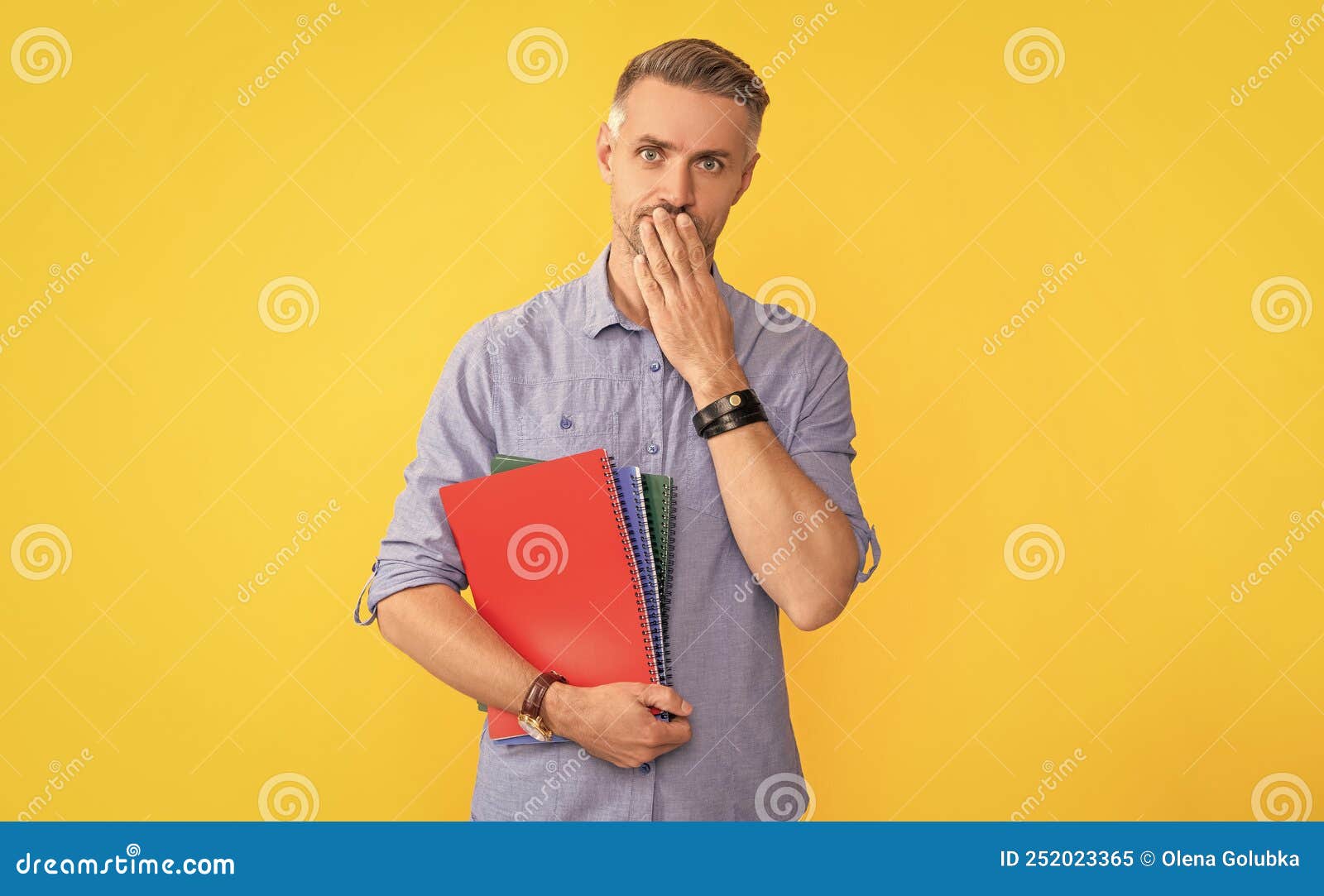 Confused Guy with Documents in Clipboard. Signing a Contract Stock ...